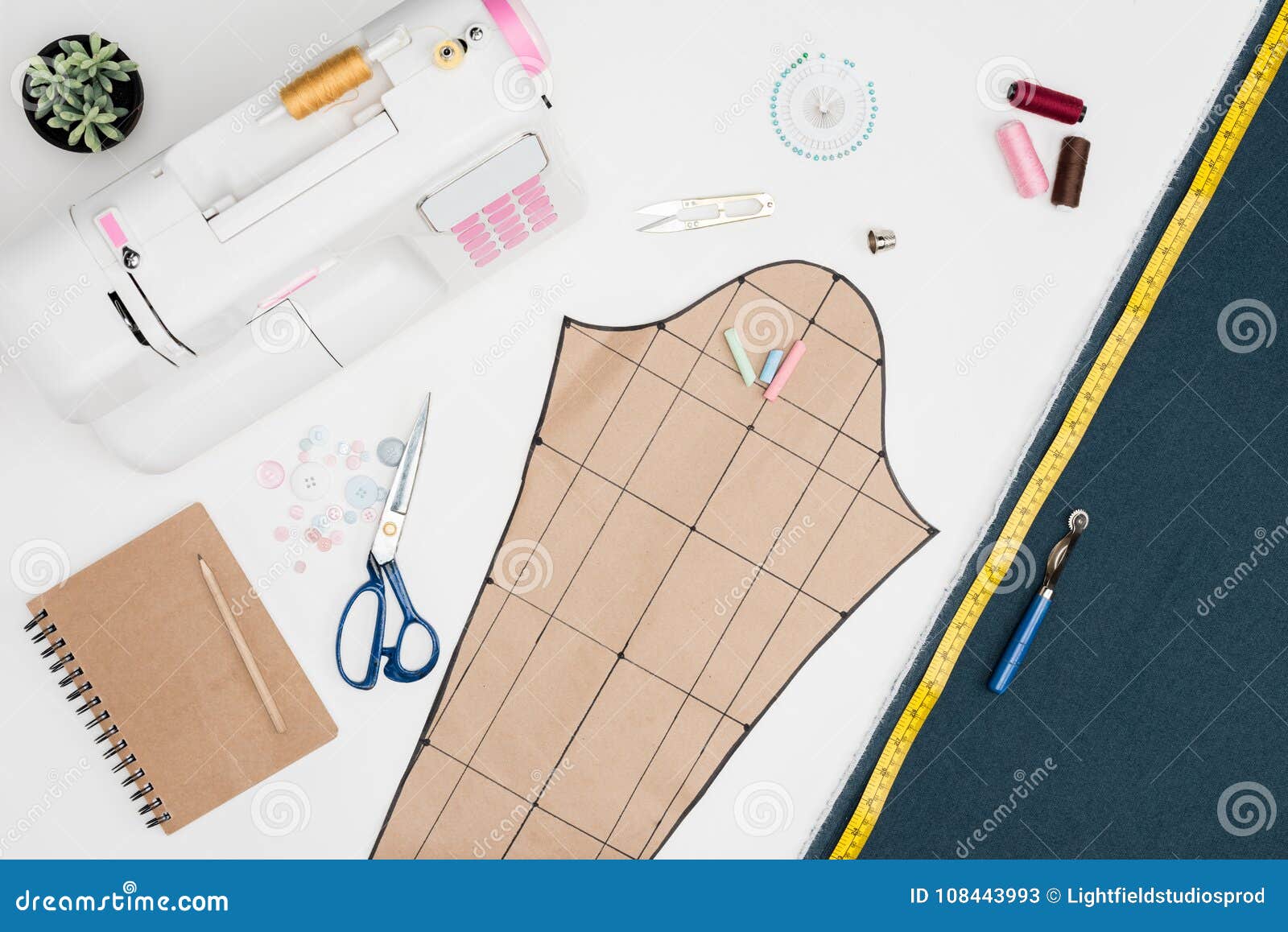 Cutting Sheet and Tailoring Equipment Stock Image - Image of objects ...