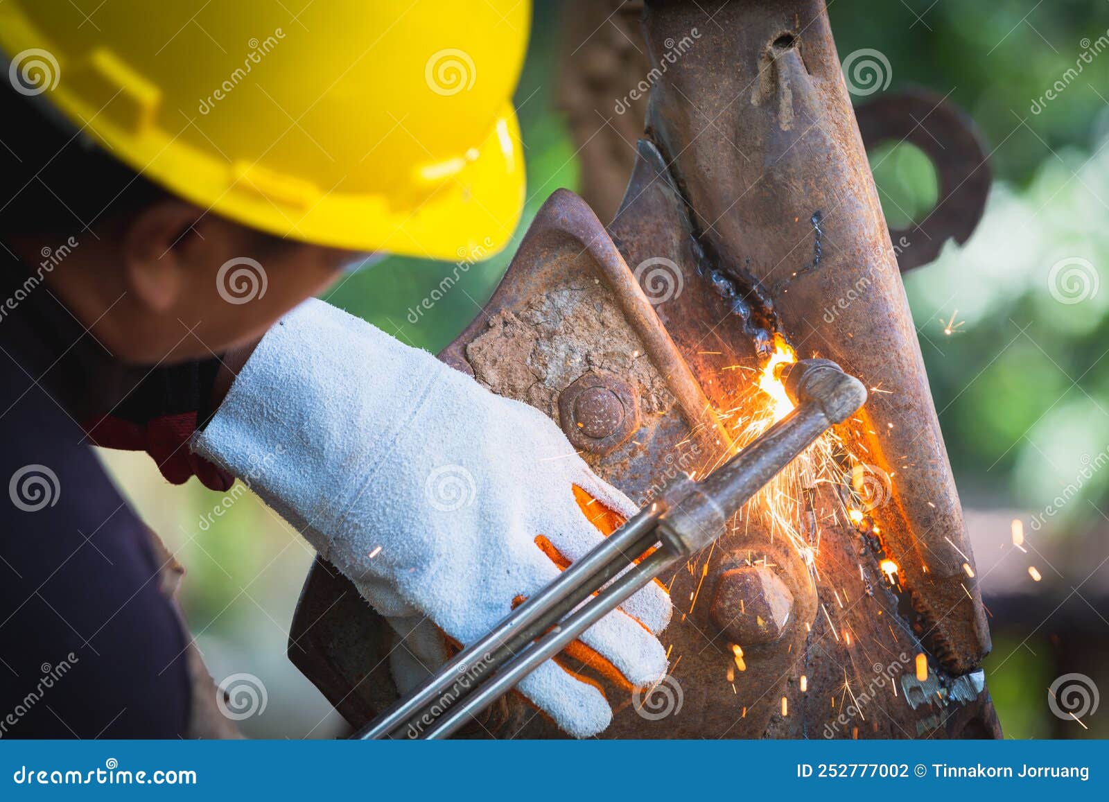 Cutting of a Steel with Splashes of Sparks, Metal Processing with Angle ...