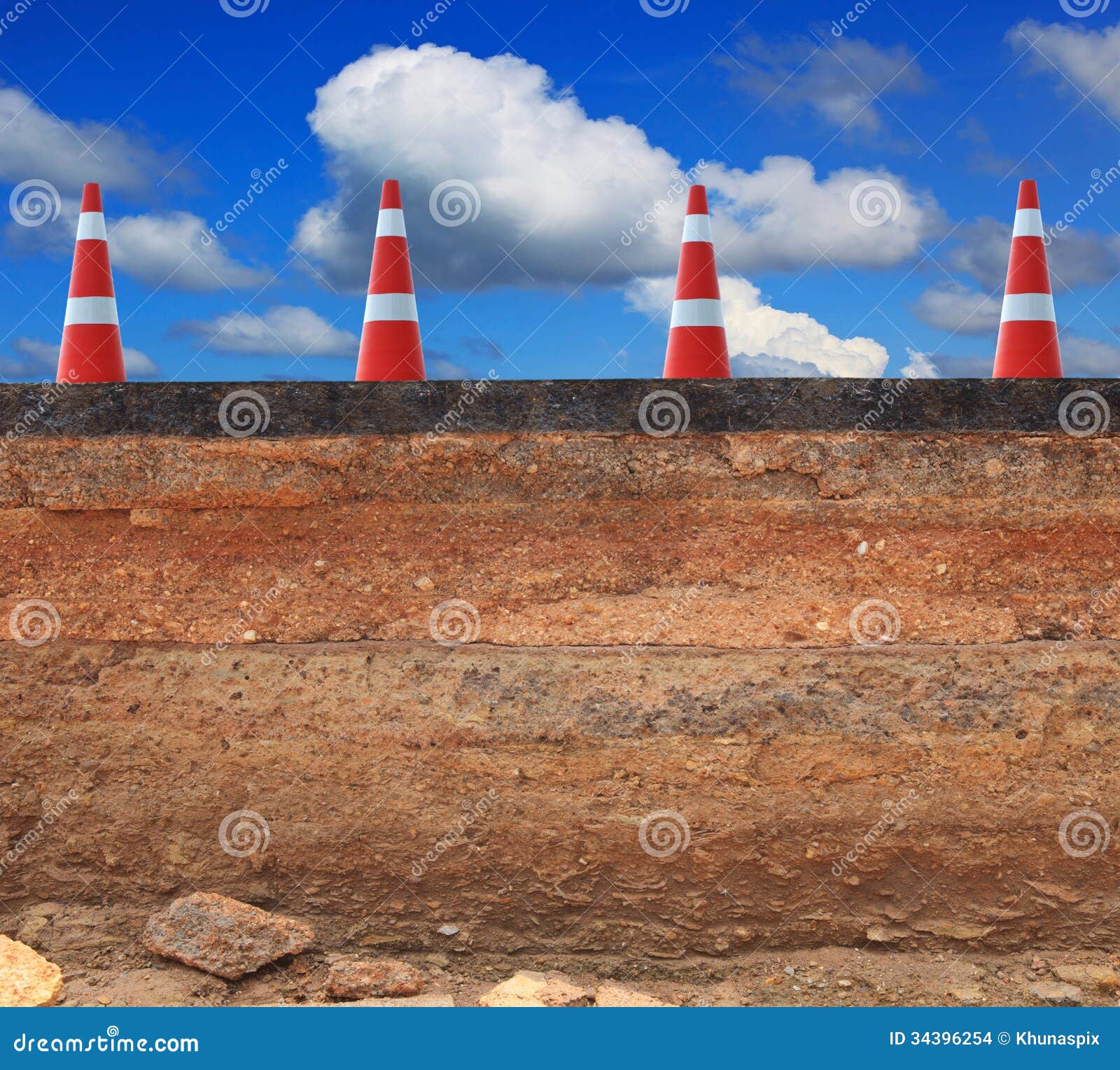 Cutting Surface Of Asphalt Road Inner Structure Scouring By Water Flood ...