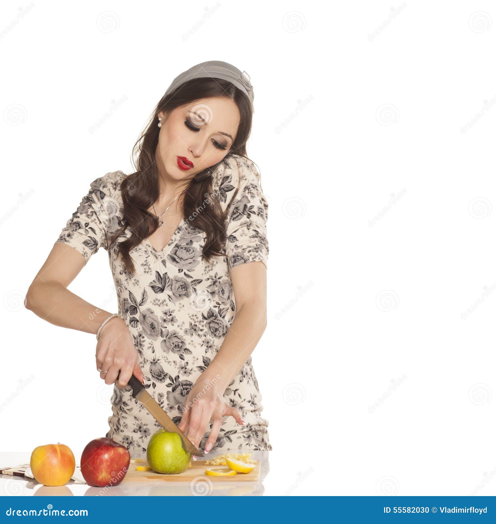 Cutting and talking stock photo. Image of life, phone - 55582030
