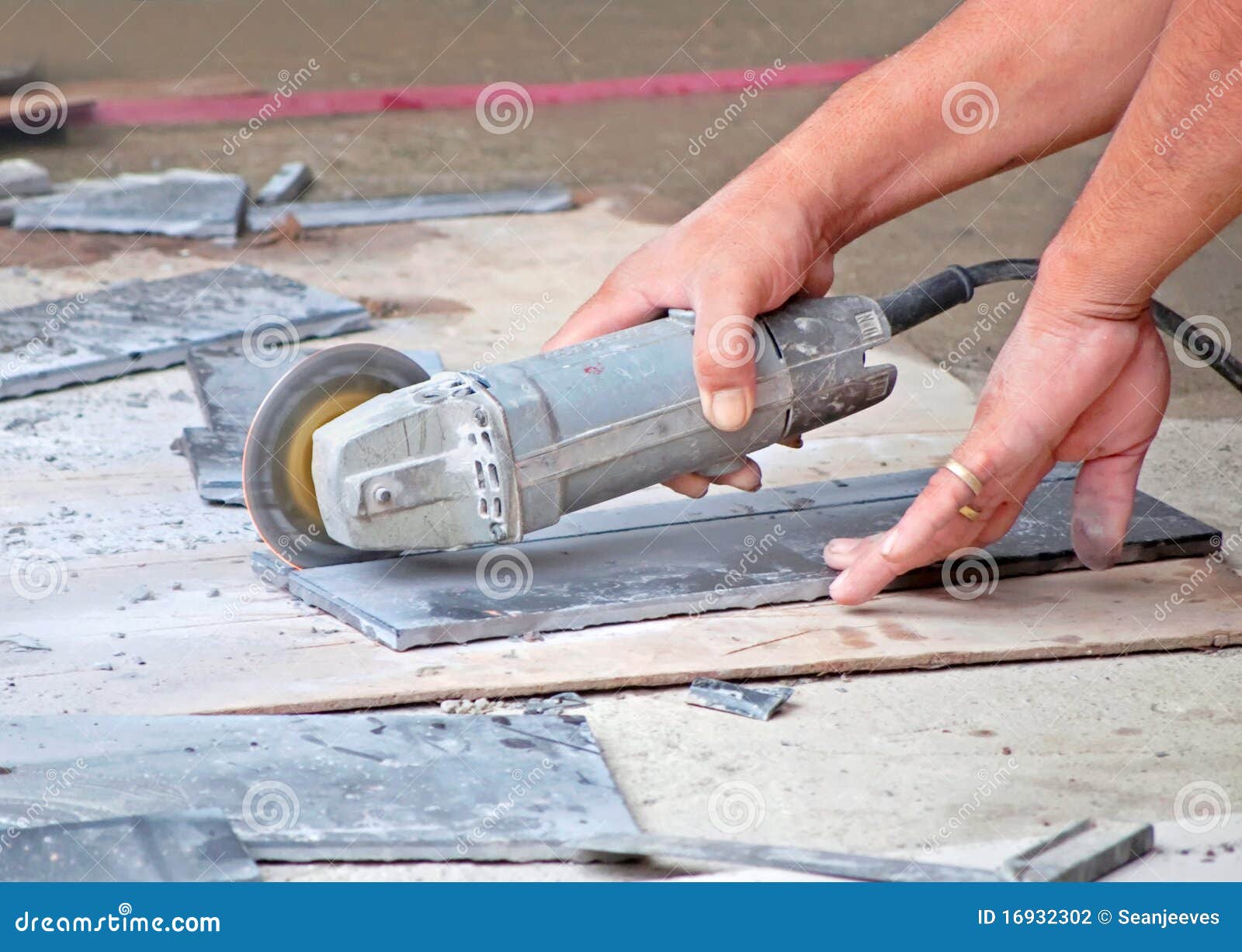 Cutting tile stock photo. Image of sharp, tool, install - 16932302