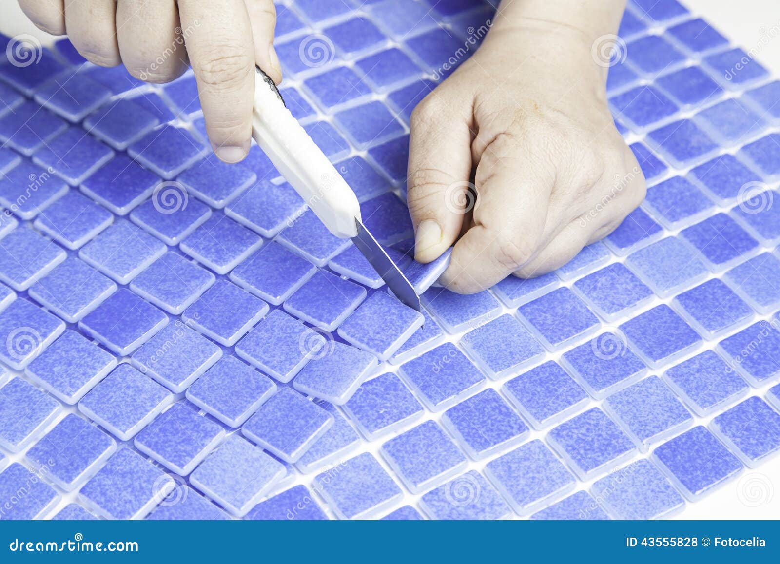 Cutting tiles stock photo. Image of installing, install - 43555828
