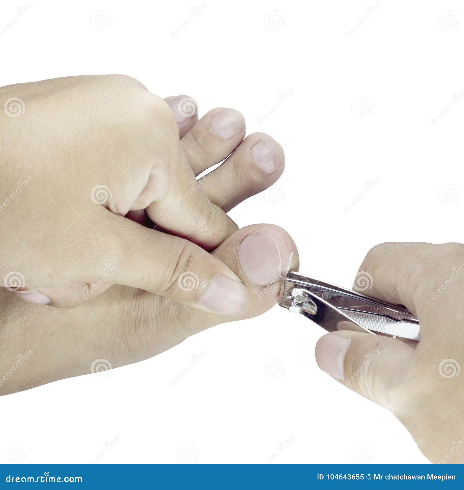 Cutting toe nails stock image. Image of body, long, male - 104643655