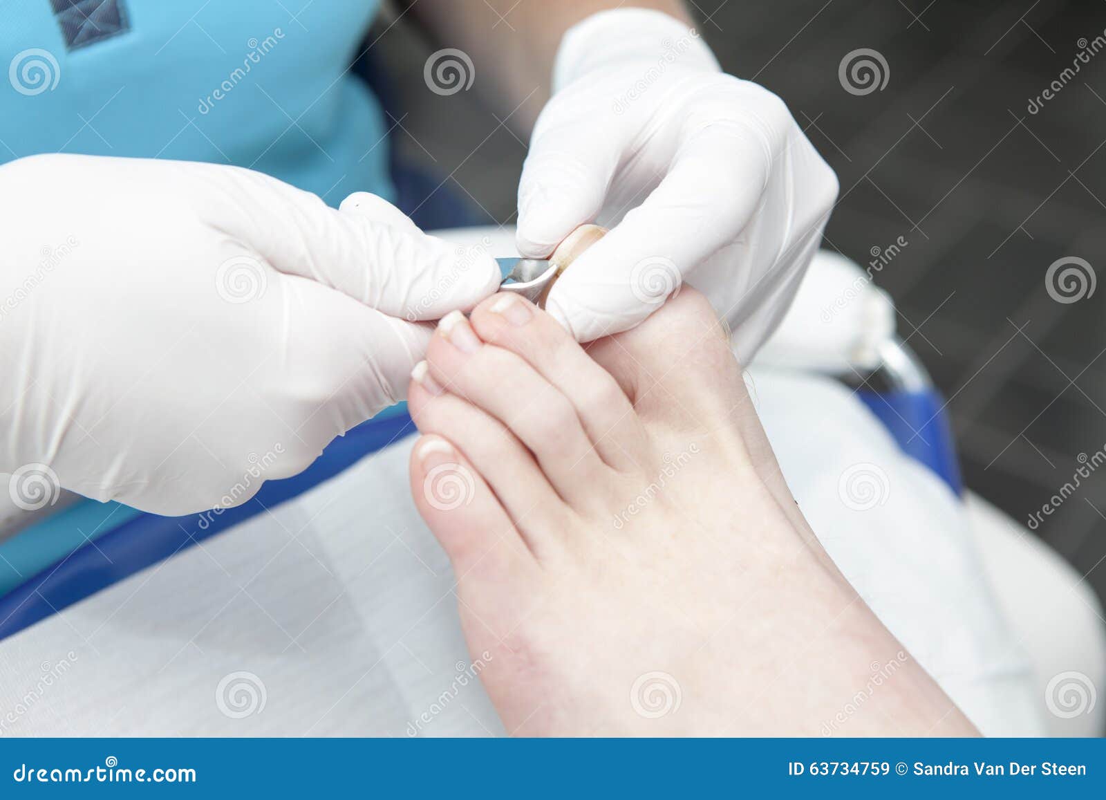 Cutting Toe Nails by Pedicure Stock Image - Image of instrument ...