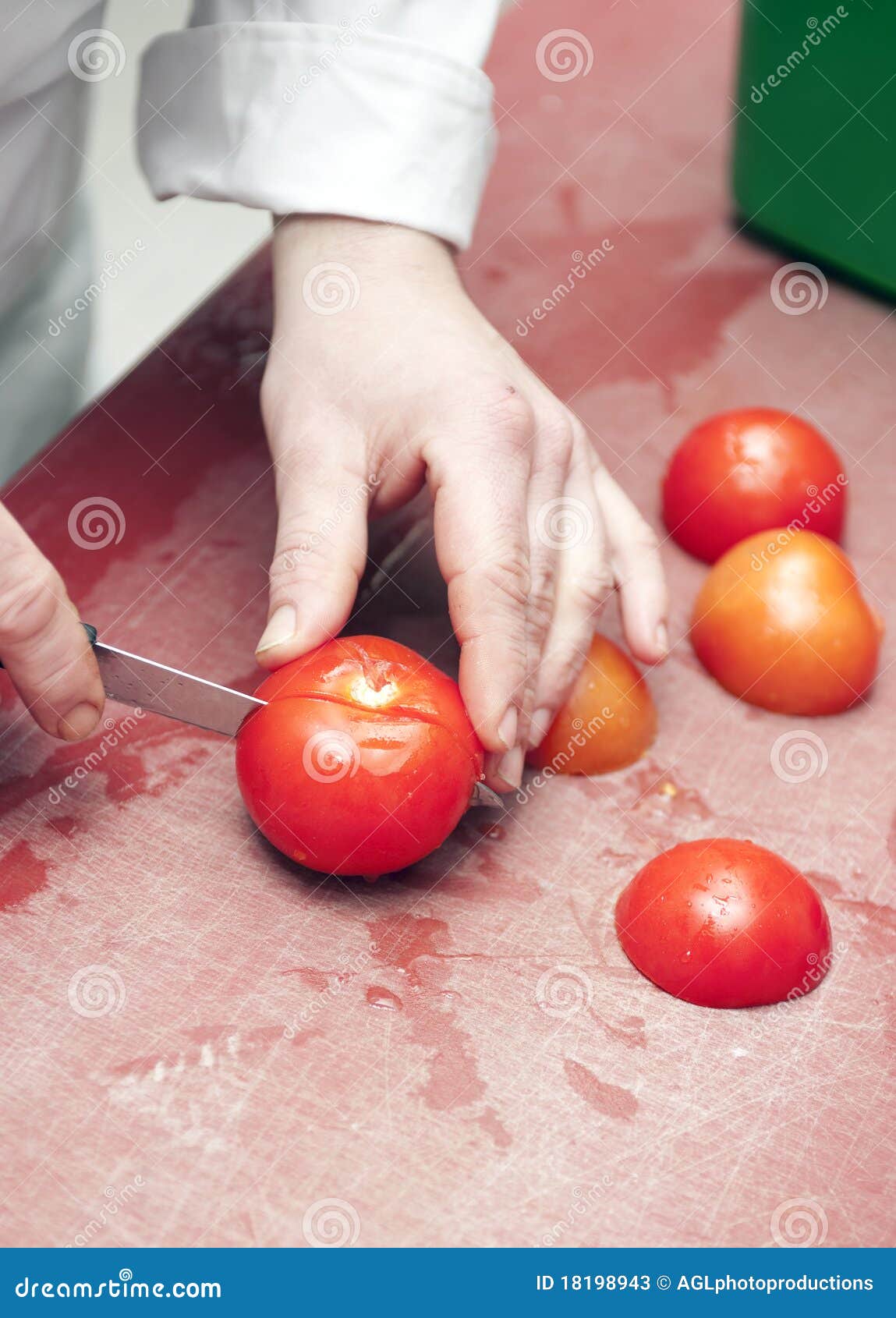 Cutting tomato stock image. Image of indoors, culinary - 18198943