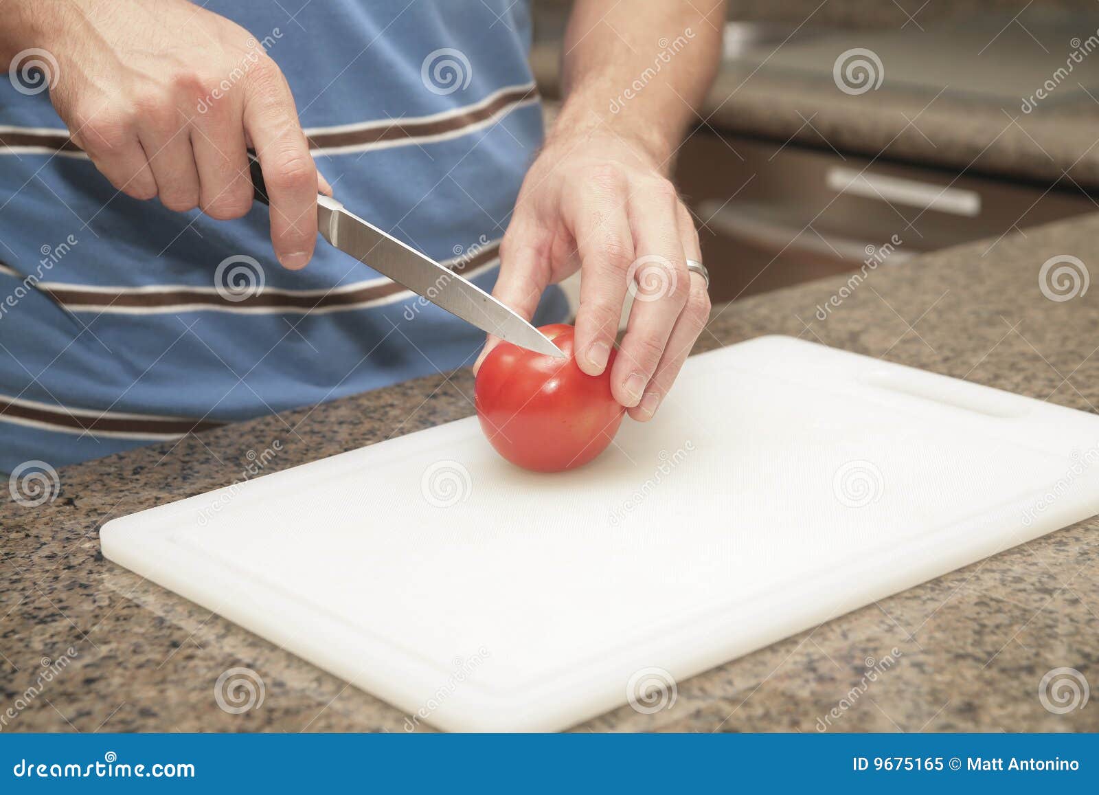 Cutting a tomato stock image. Image of ready, object, slice - 9675165