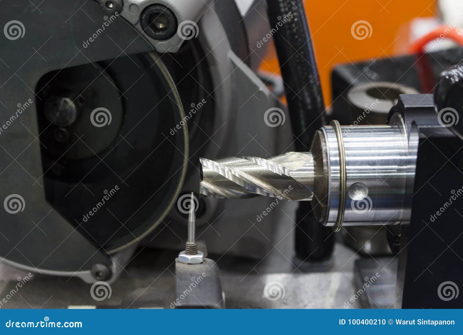 Cutting Tool in Re-sharpening Process Machine Stock Photo - Image of ...