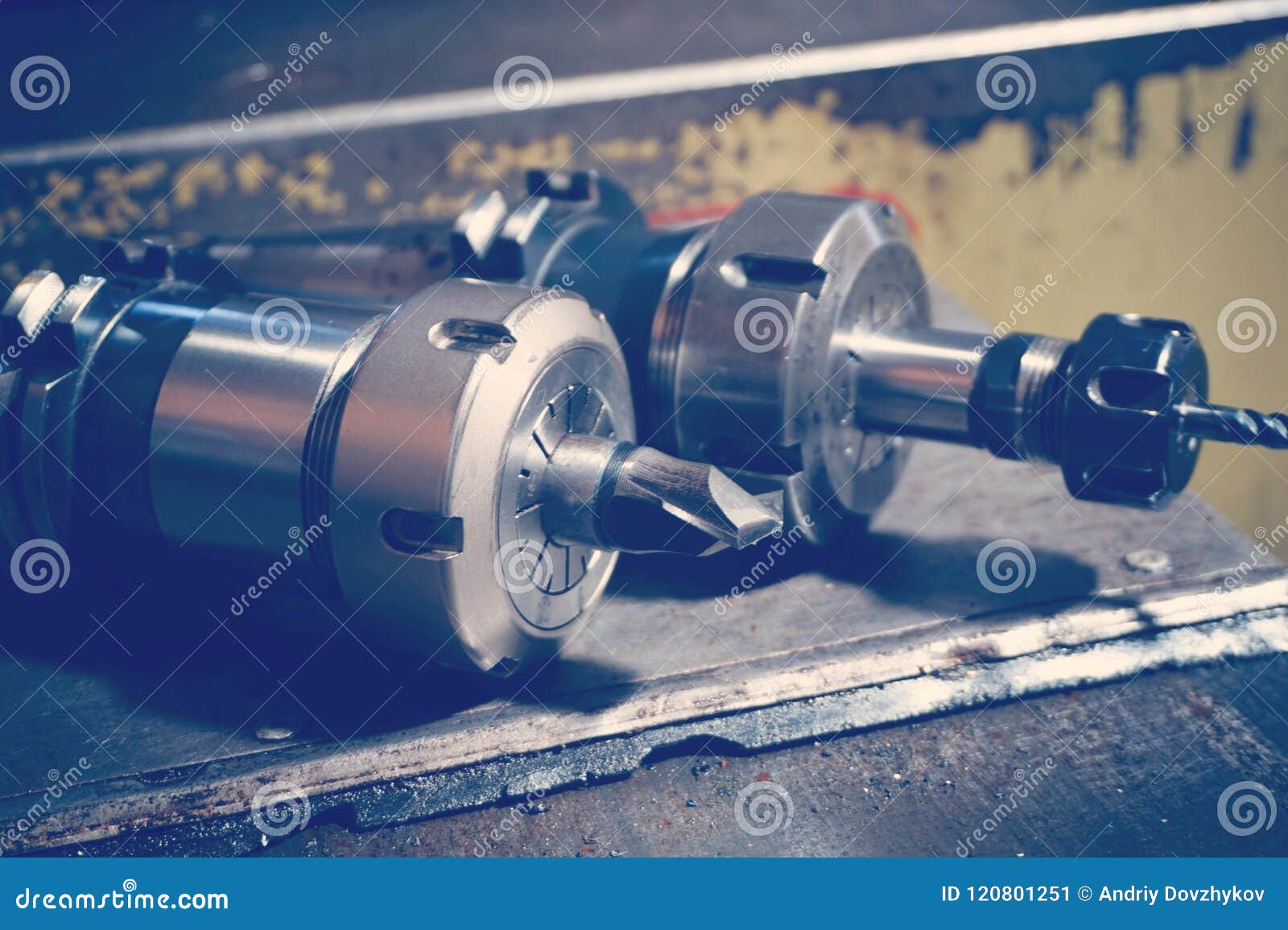 Cutting Tools on the Rack and Ready-to-operate Cnc-machining with a ...