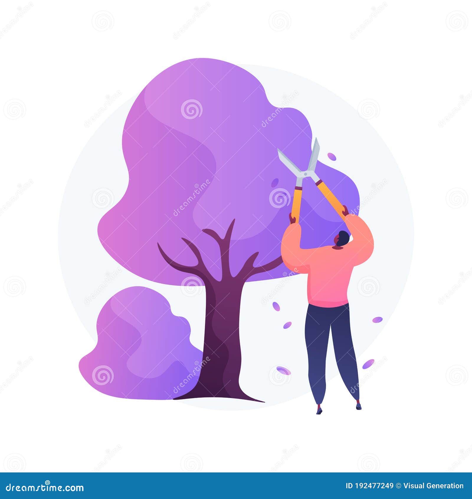 Cutting Trees and Shrubs Abstract Concept Vector Illustration. Stock ...