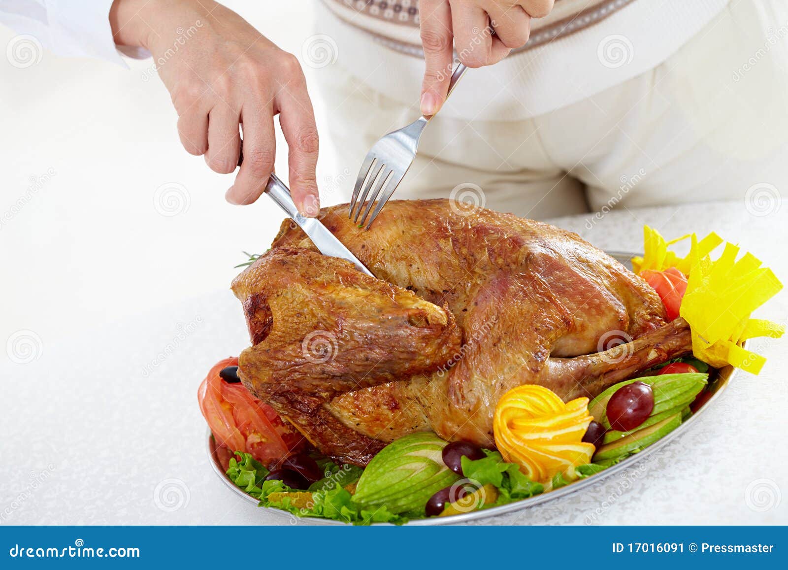 Cutting turkey stock image. Image of cuisine, occasion - 17016091