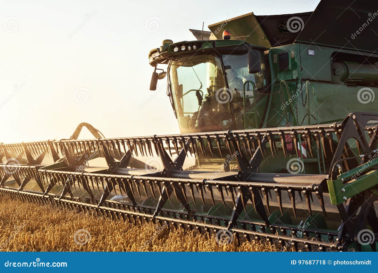 Cutting Unit of a Combine while Harvesting Editorial Stock Photo ...