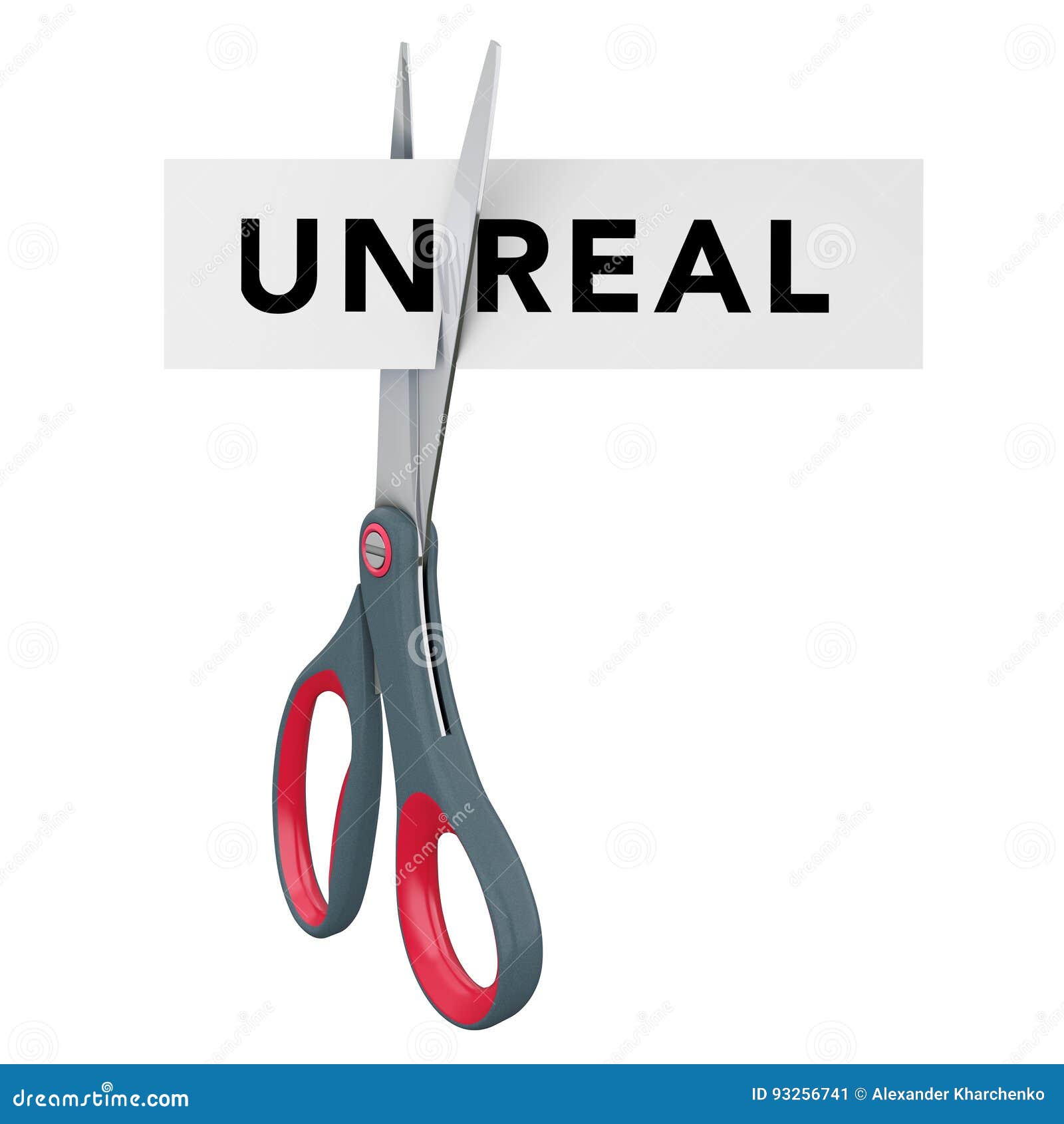 Unreal Sign. Hand Drawn Vector Illustration. Black Ink. Scandinavian ...