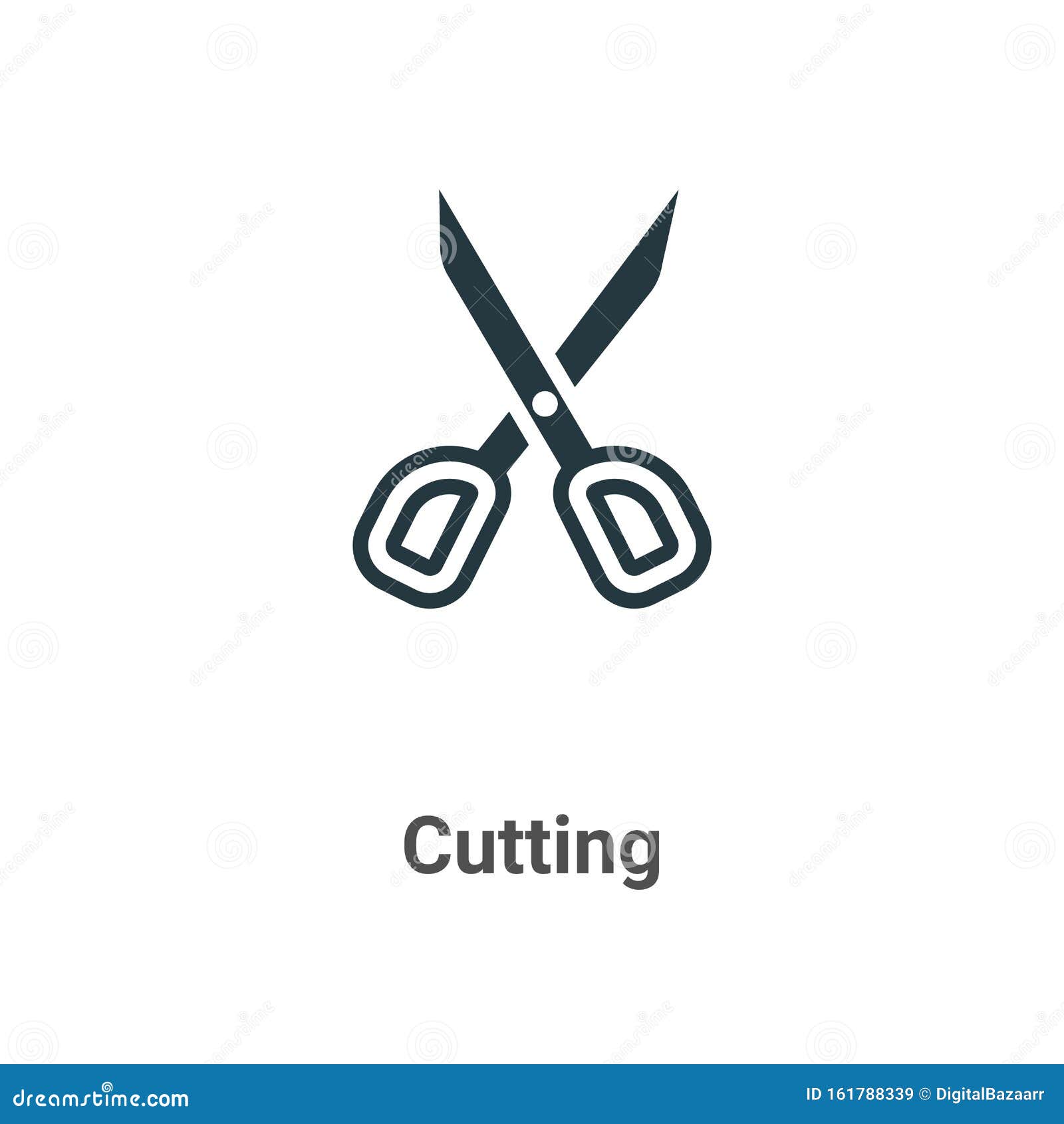 Cutting Vector Icon on White Background. Flat Vector Cutting Icon ...