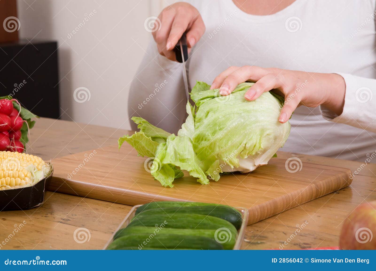 Cutting the vegetables stock photo. Image of onion, hand - 2856042