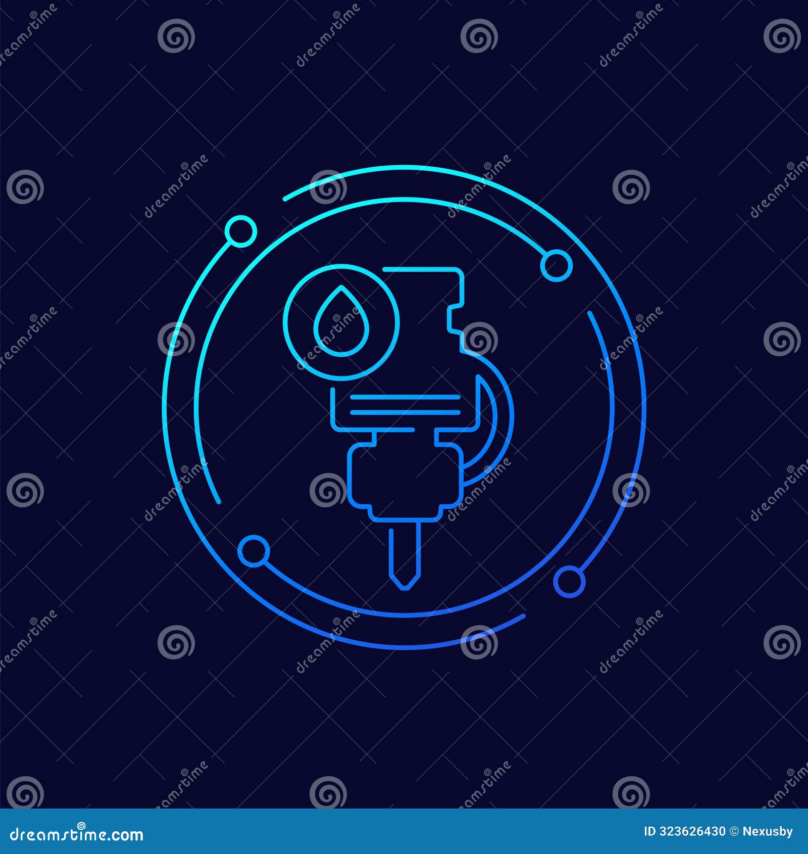 Waterjet Icon, CNC Machine, Water Jet Cutter Cartoon Vector ...