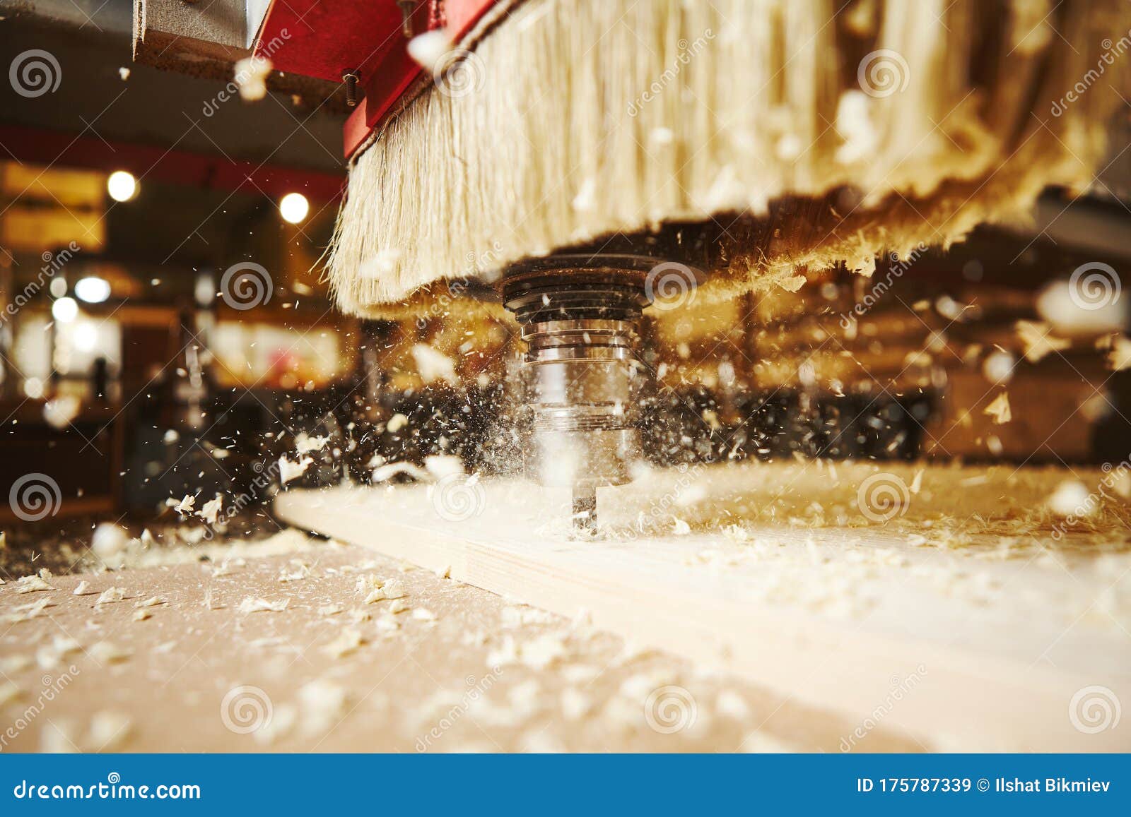 Cutting Wood Using a Machine with Numerical Control. Cnc Tool Stock ...