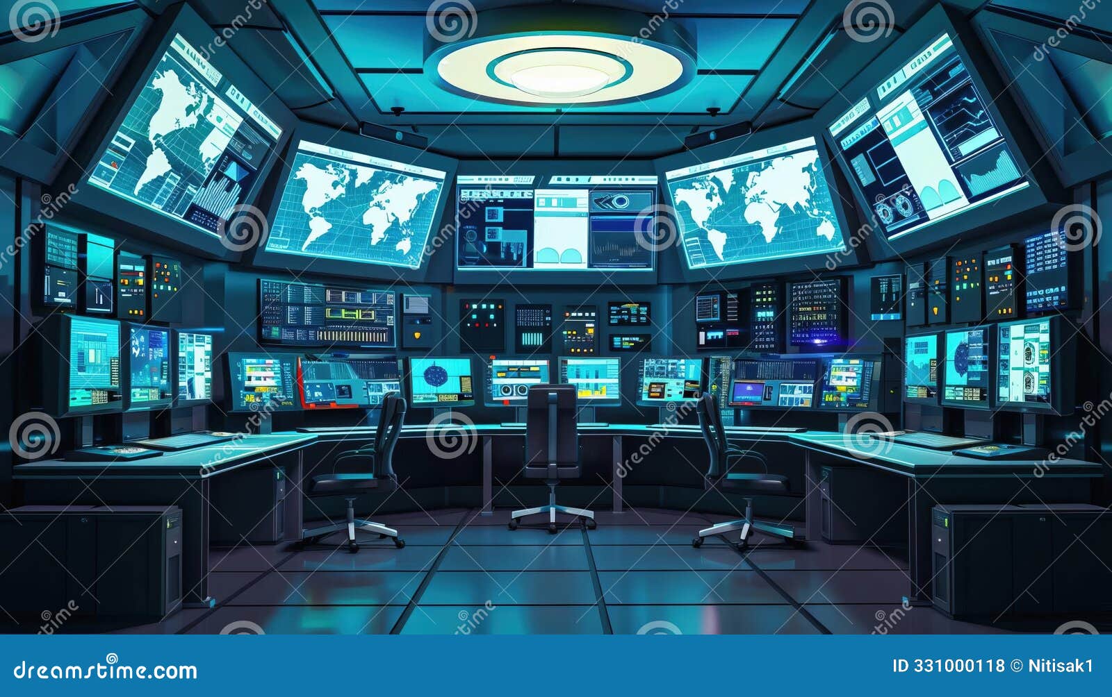 53 Cuttingedge 3D Cartoon Cybersecurity Control Room with Virtual ...