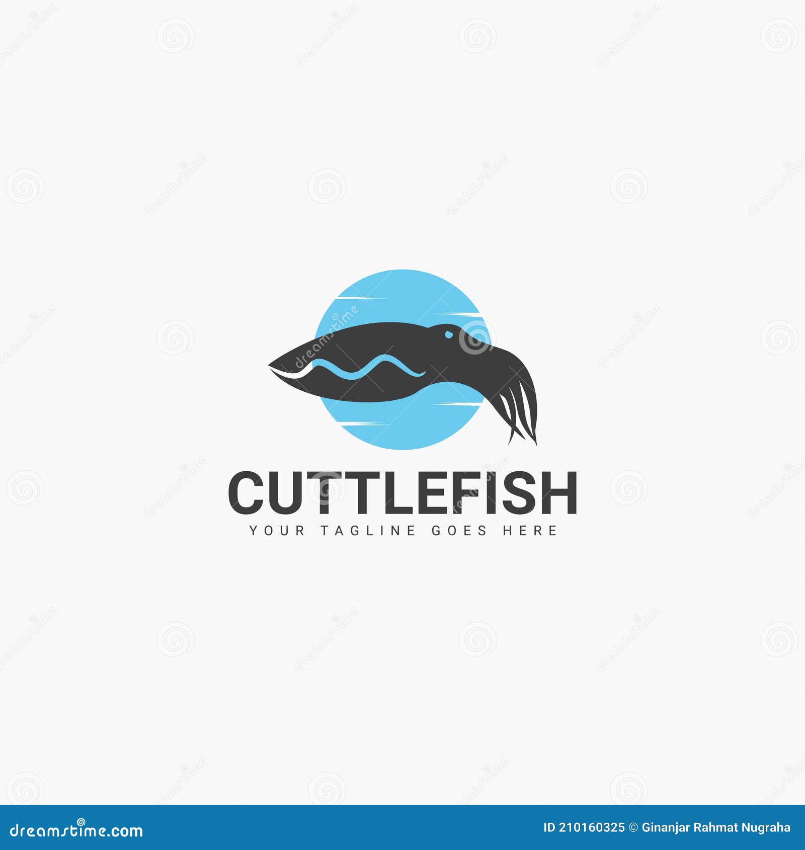 Cuttlefish Logo Vector Illustration Design Stock Vector - Illustration ...