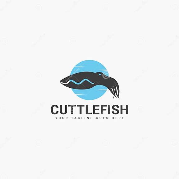 Cuttlefish Logo Vector Illustration Design Stock Vector - Illustration ...