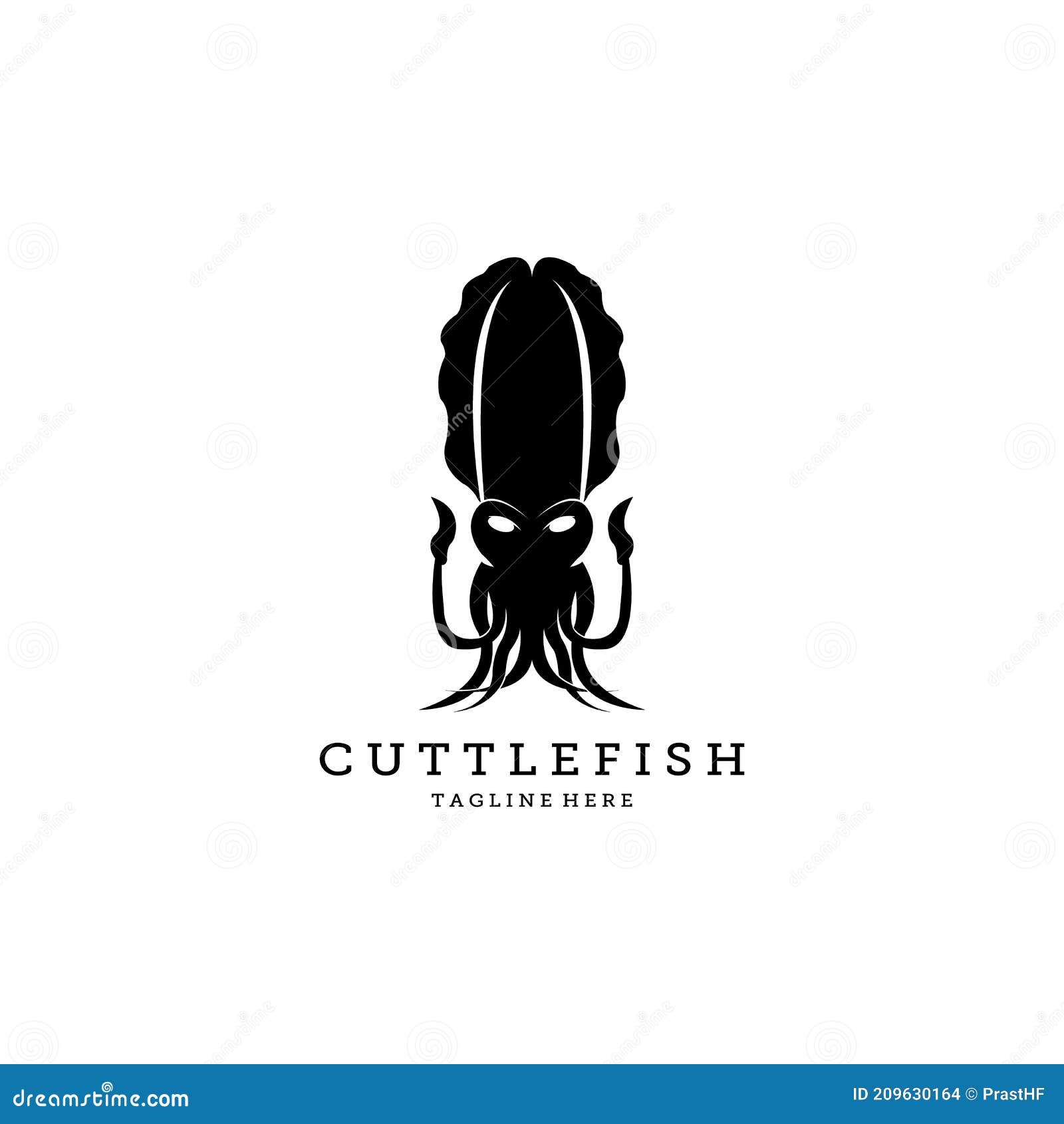 Cuttlefish Logo Vector Illustration Template Design, Seafood Restaurant ...