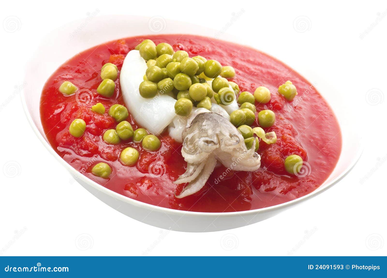 Cuttlefish with peas stock image. Image of green, meal - 24091593