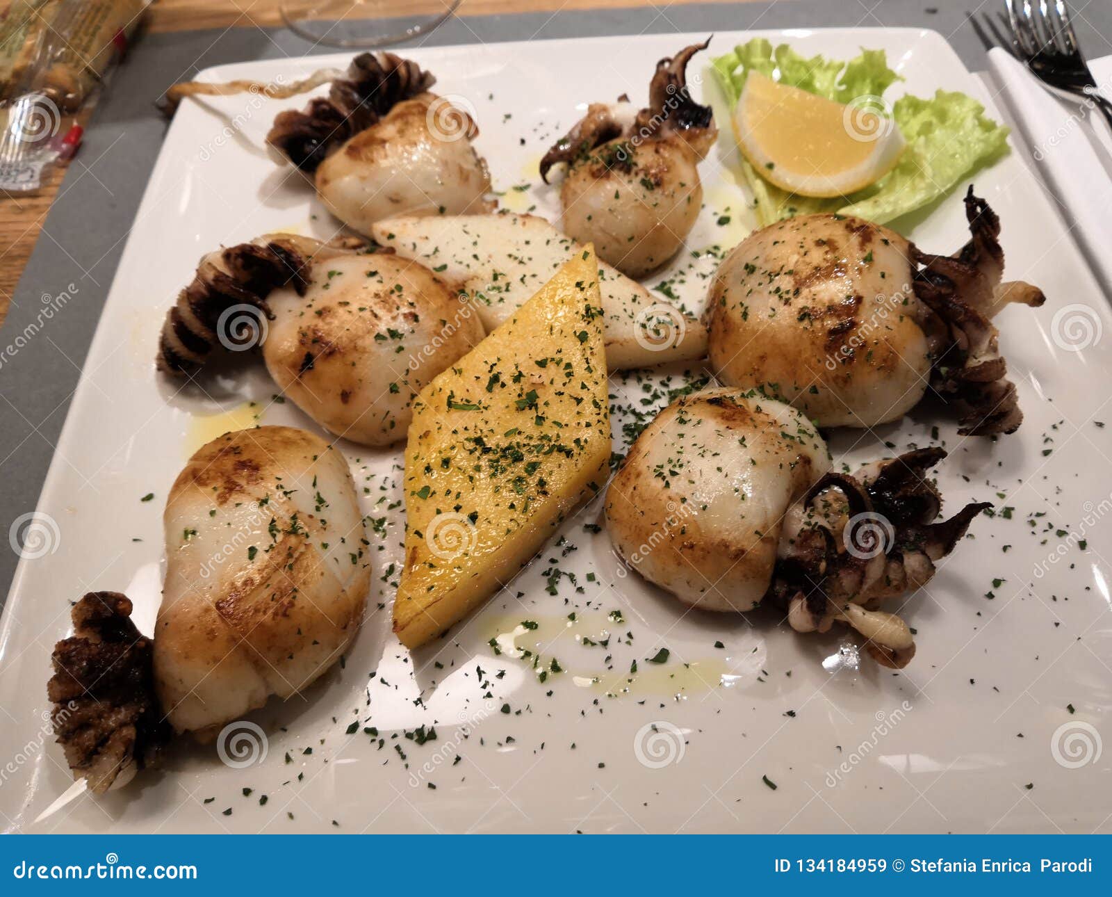 Cuttlefish and Polenta in Venice Stock Image - Image of cooking ...