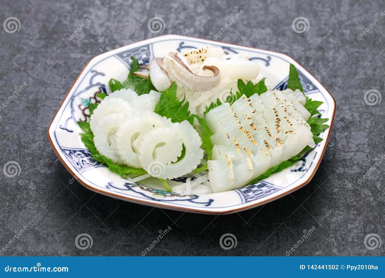 Cuttlefish sashimi stock photo. Image of food, cuttlefish - 142441502