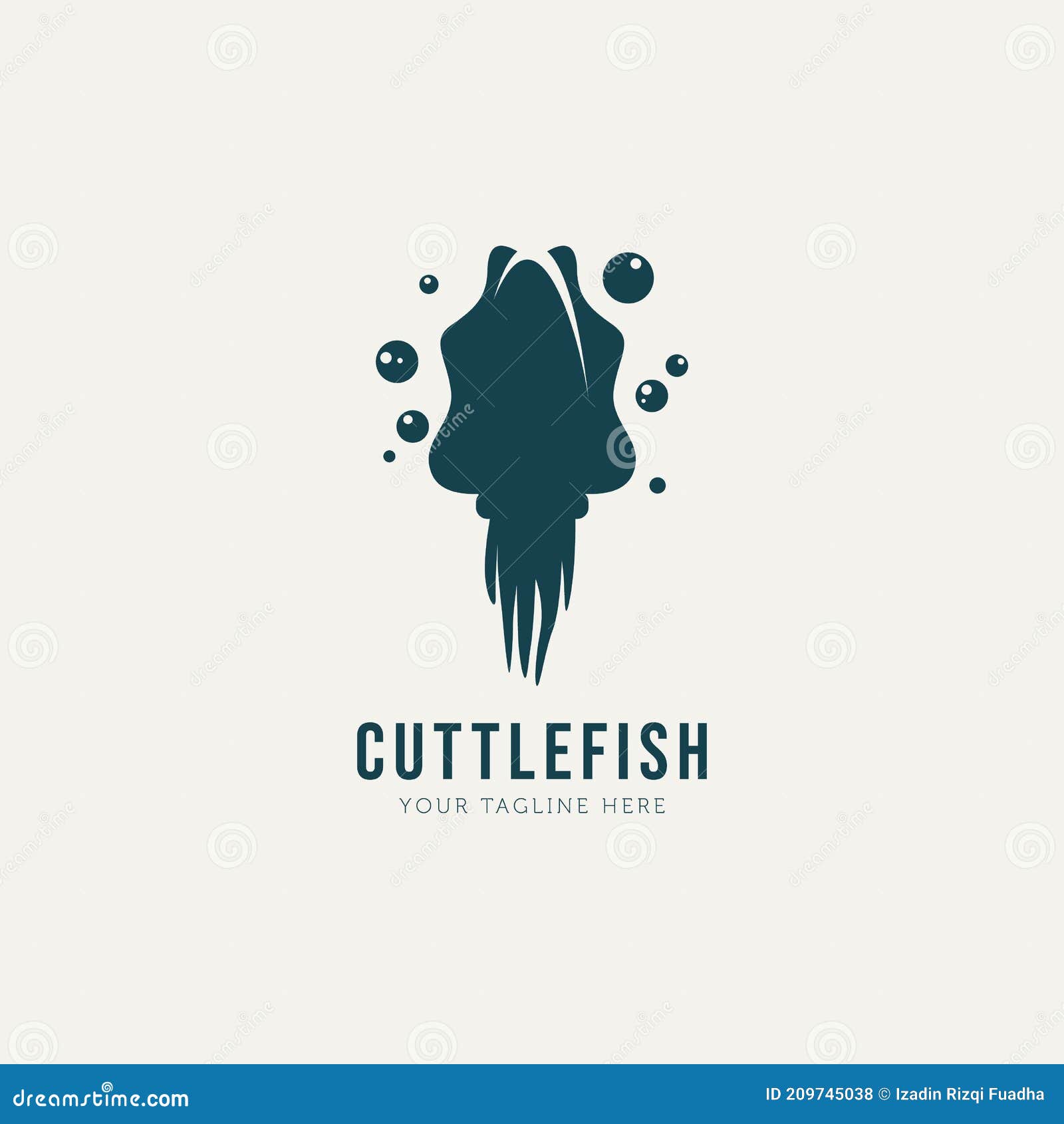 Cuttlefish Logo Template Vector Illustration Design. Simple Silhouette ...