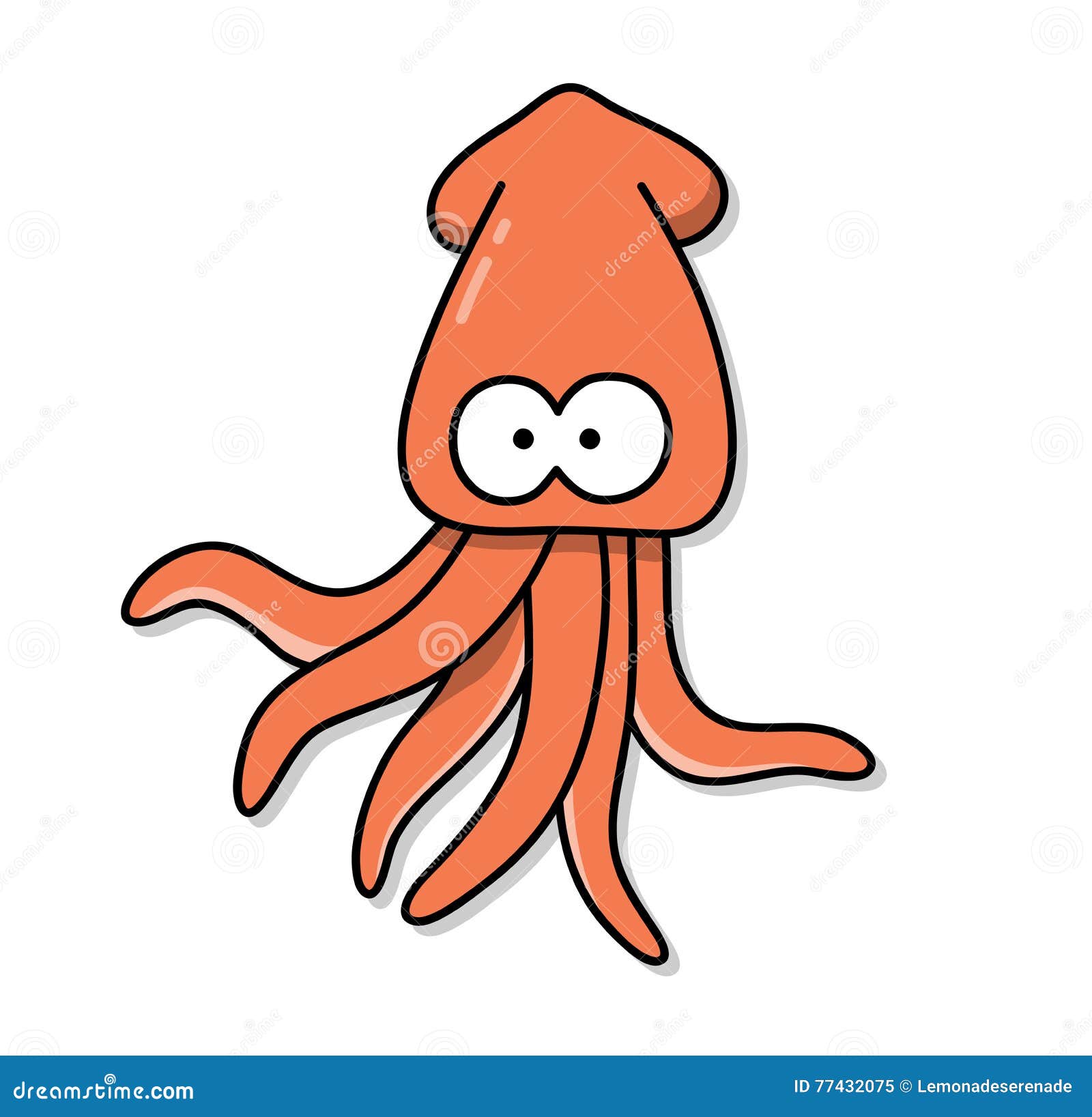 Cuttlefish Cartoon Vector | CartoonDealer.com #18075911