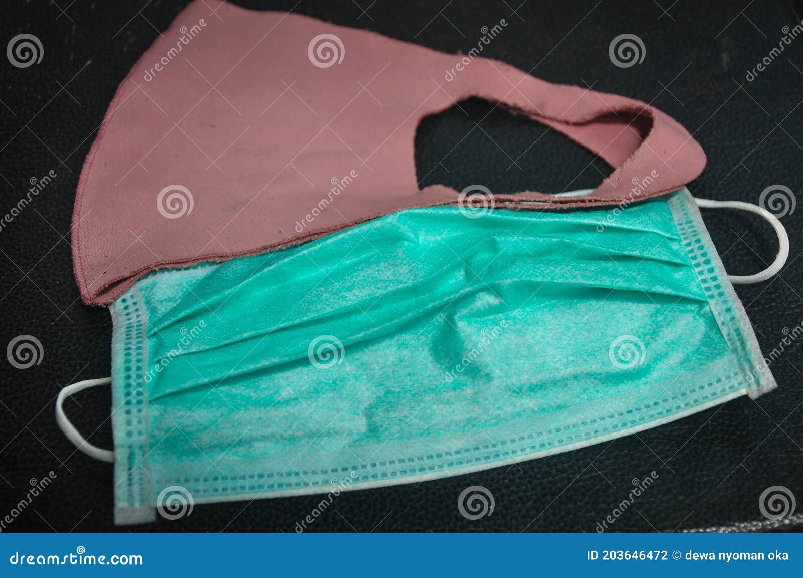 Cutton Masker and Standard Masker Stock Photo - Image of azure, hand ...