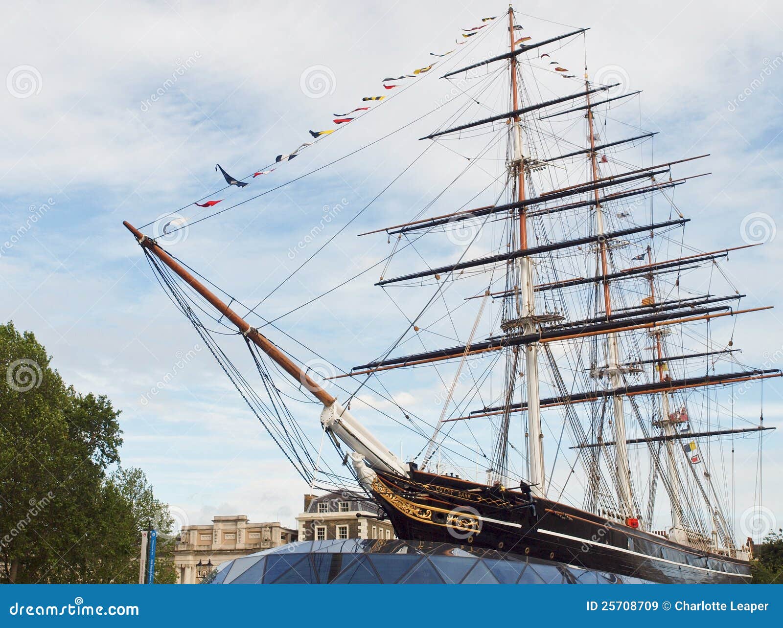 The Famous Cutty Sark Tea Clipper Ship Docked In Greenwich, London ...