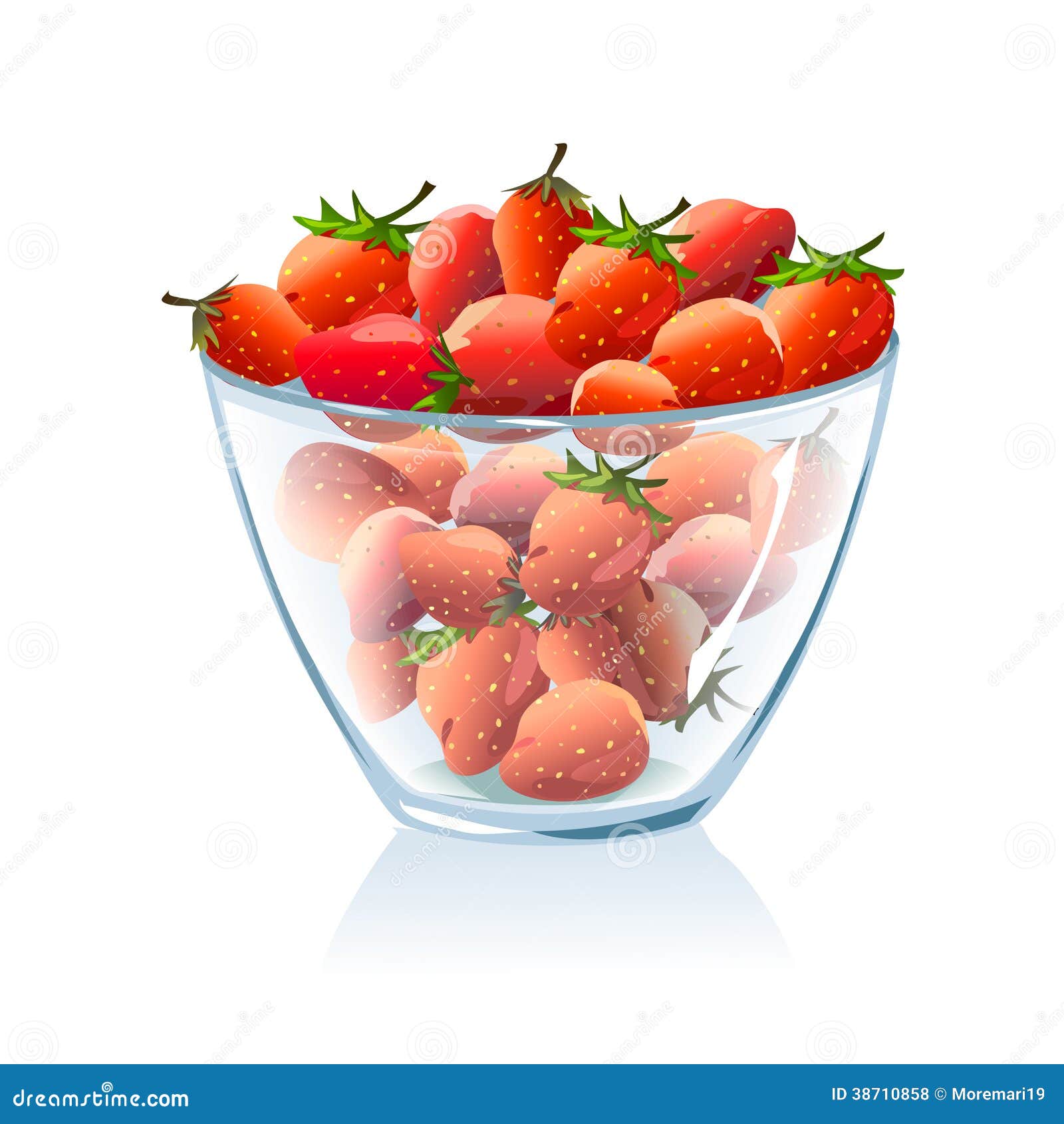 Cuvette Transparente Avec Des Fraises Illustration de Vecteur ...