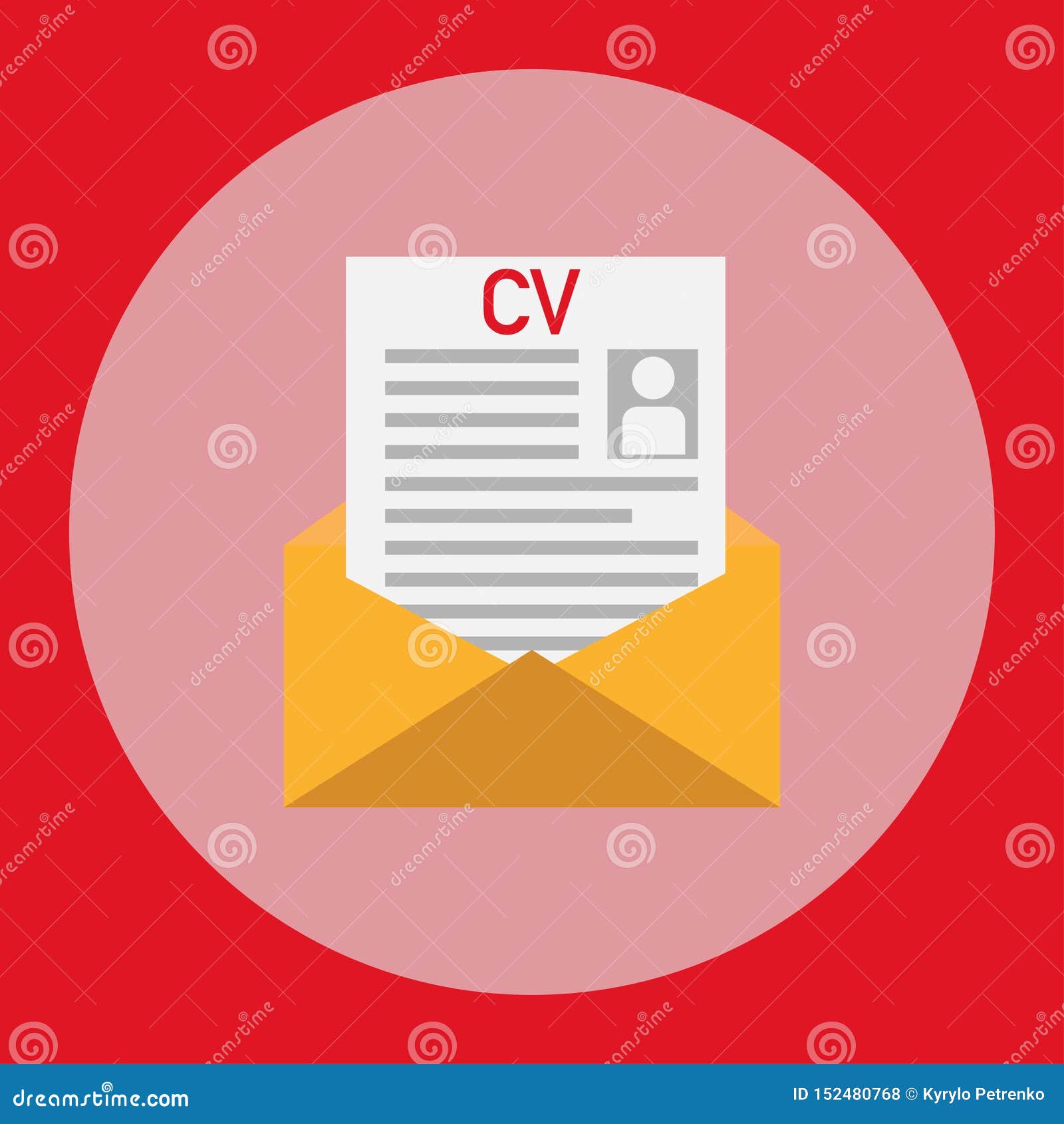Cv Application Received Via Mail Flat Design Stock Vector ...