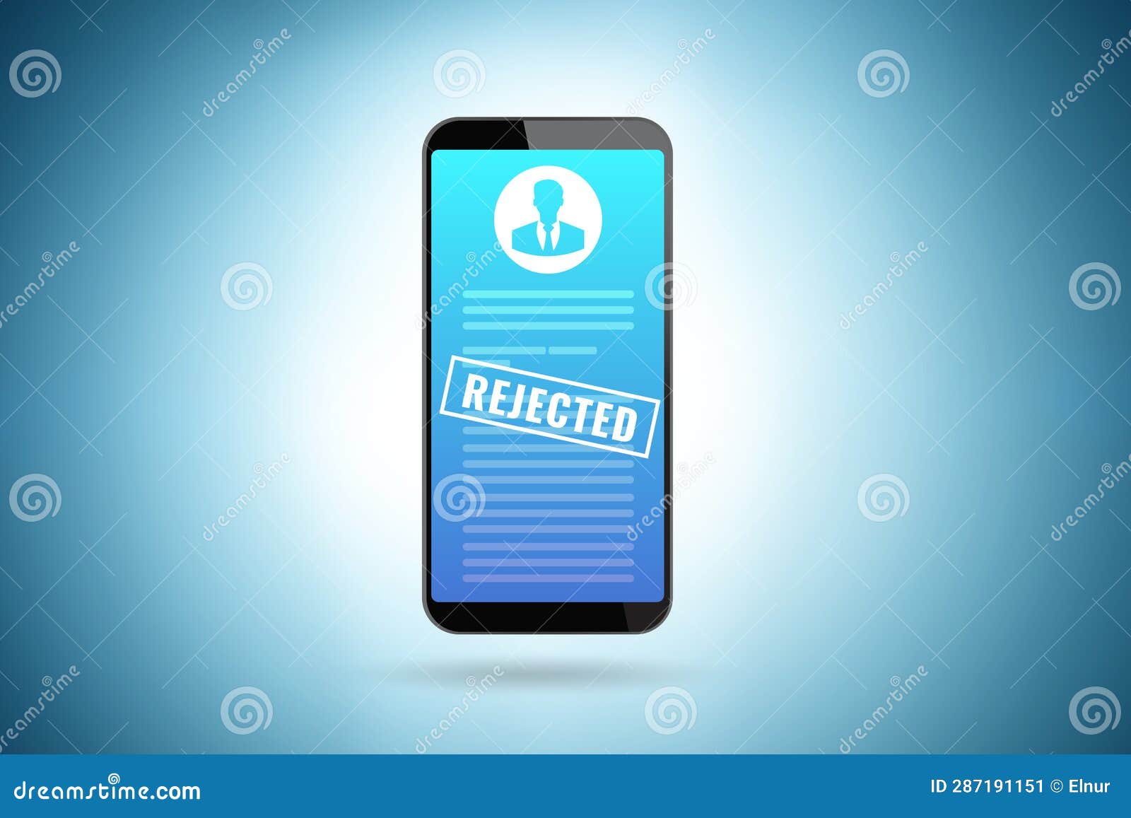 CV Application Rejection Notice in Employment Concept Stock ...