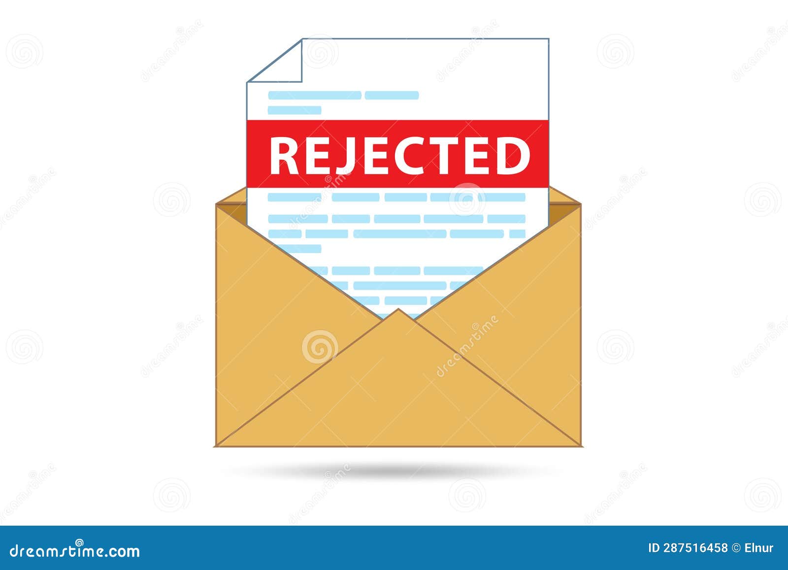 CV Application Rejection Notice in Employment Concept Stock ...