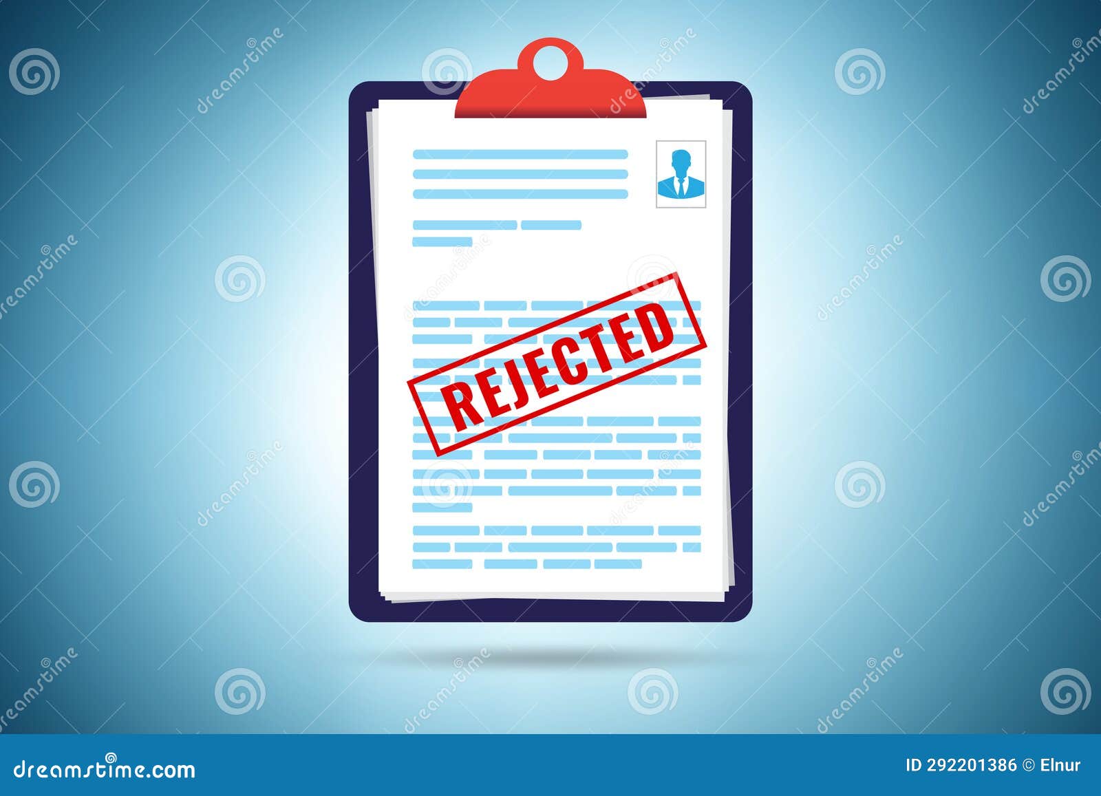 CV Application Rejection Notice in Employment Concept Stock Photo ...