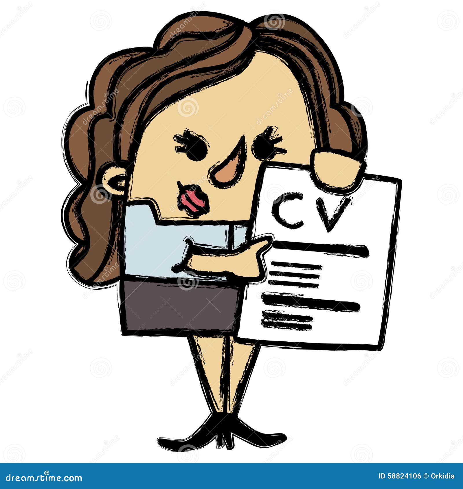 CV businesswoman stock vector. Illustration of studies - 58824106
