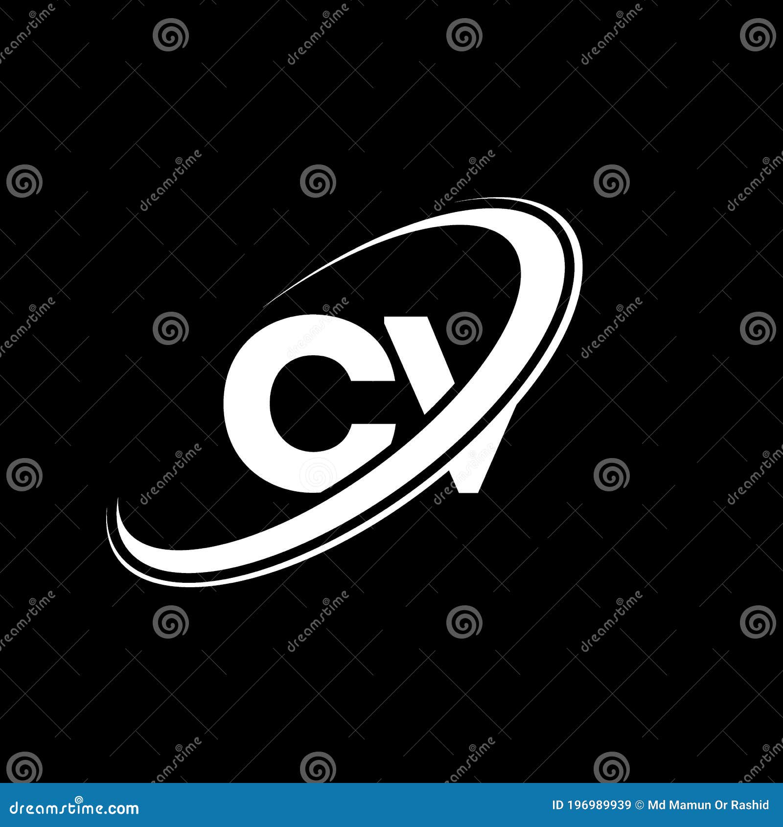 CV C V Letter Logo Design. Initial Letter CV Linked Circle Uppercase ...