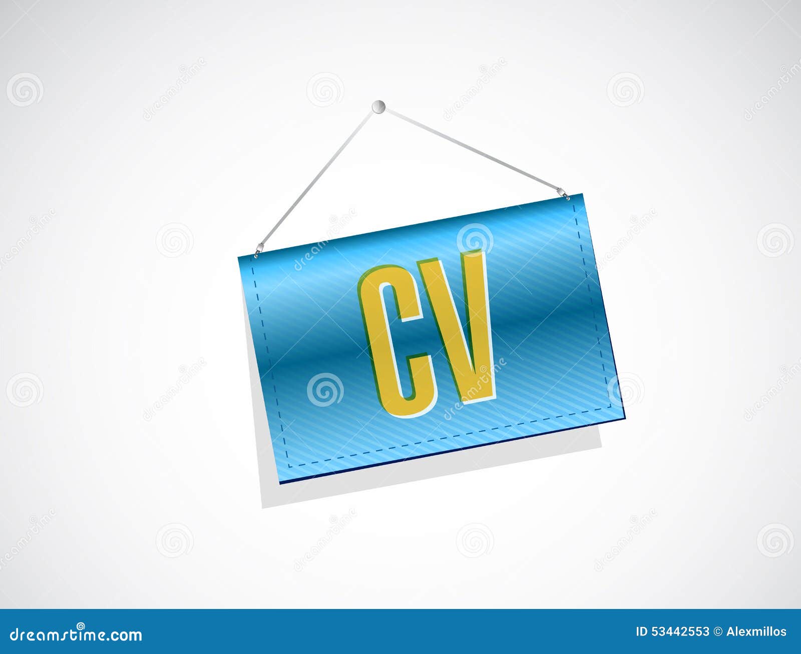 Cv, Conceito Do Sinal Da Bandeira Do Curriculum Vitae Ilustração Stock ...