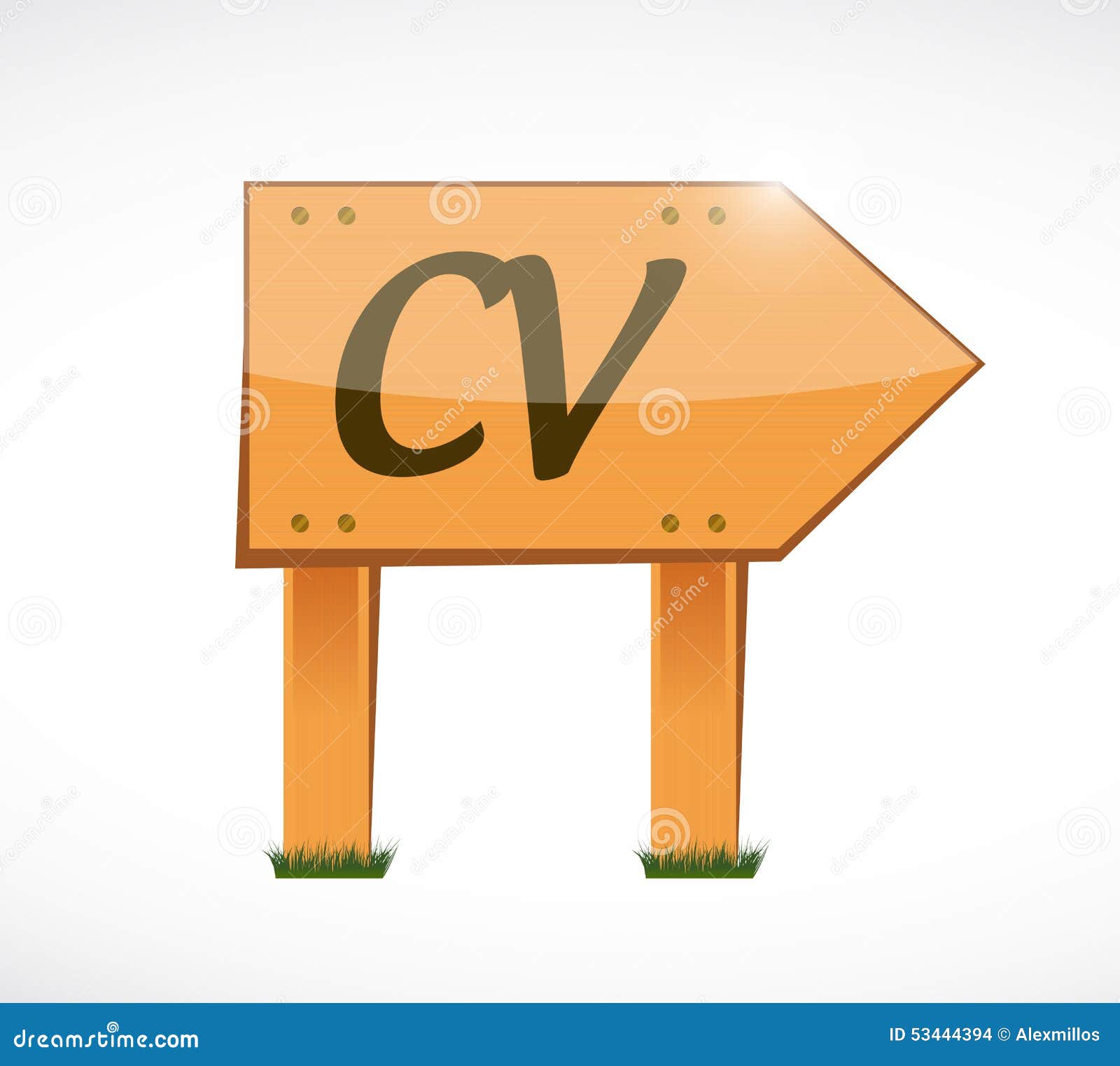 Cv, Concept En Bois De Signe De Curriculum Vitae Illustration Stock ...