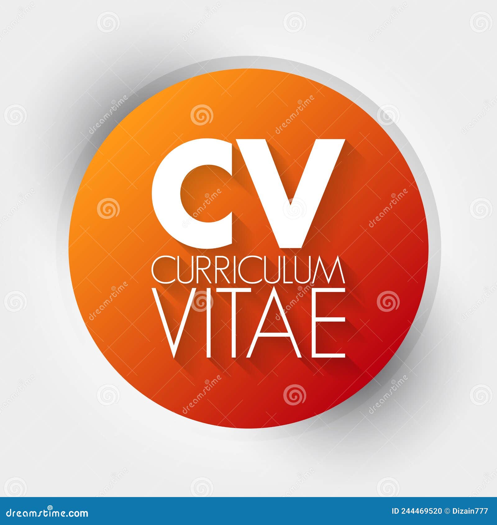 CV - Curriculum Vitae Acronym, Business Concept Background Stock ...