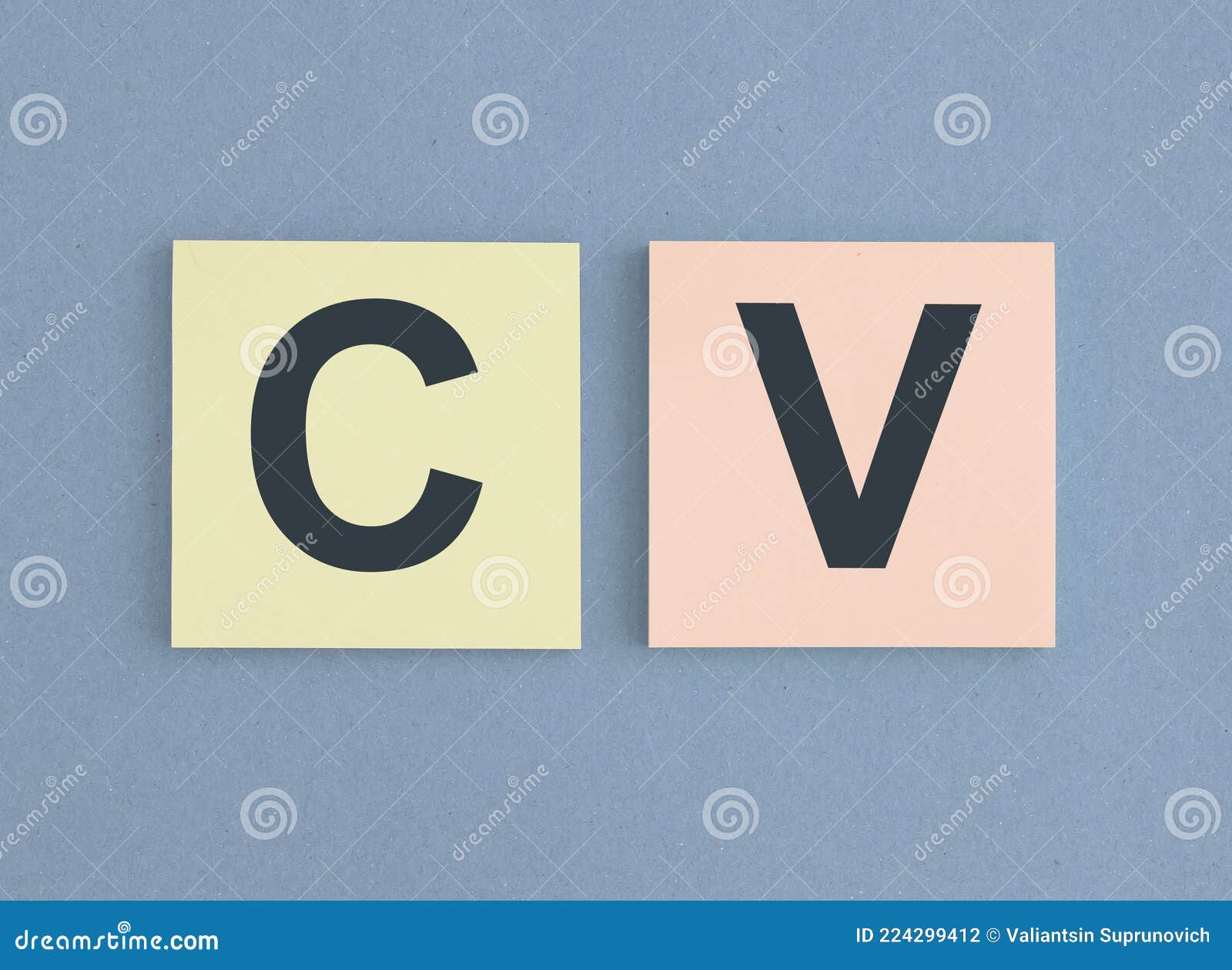 CV or Curriculum Vitae Acronym on Papers. Job Application Stock Photo ...