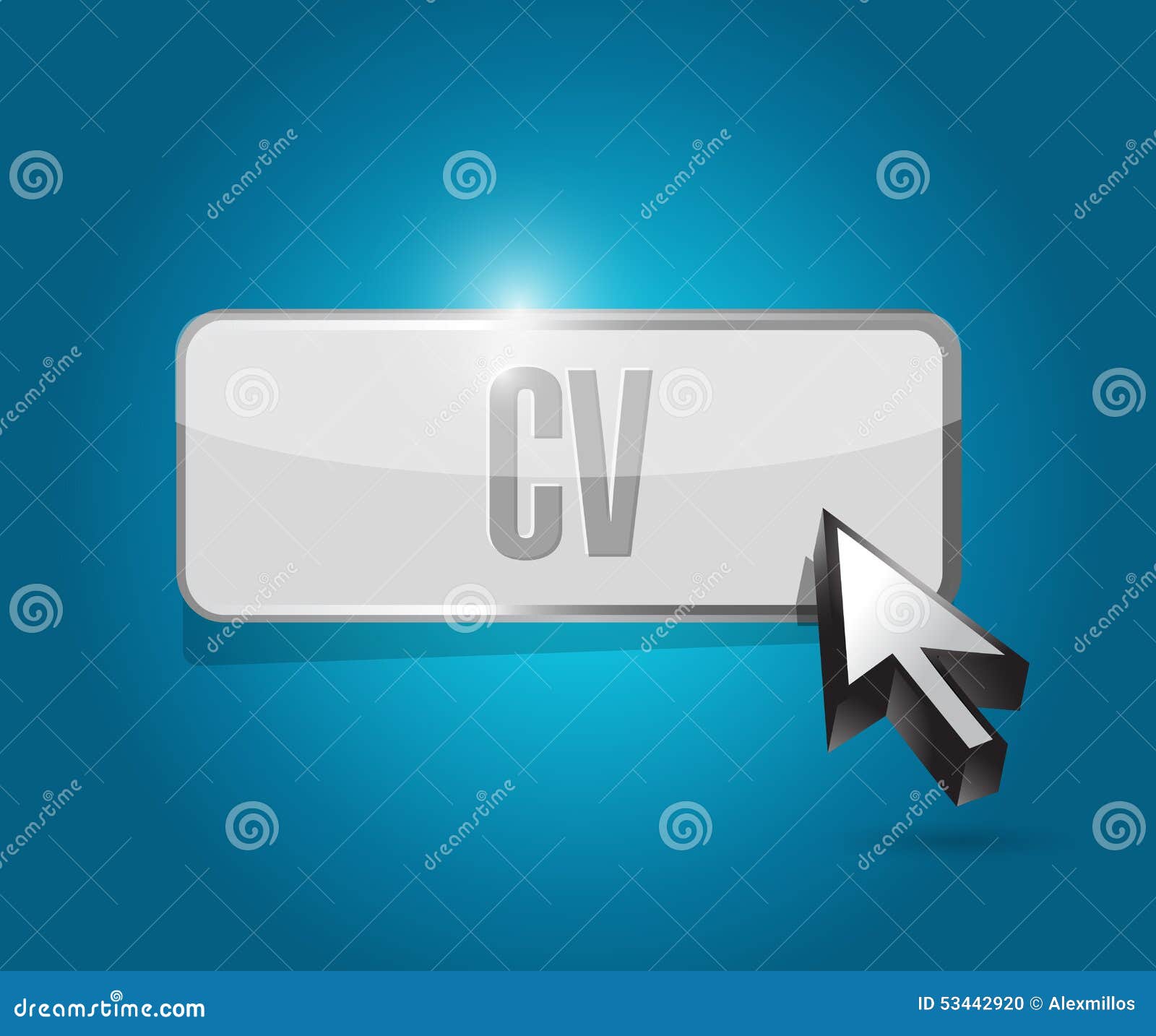Cv, Curriculum Vitae Button Sign Concept Stock Illustration ...