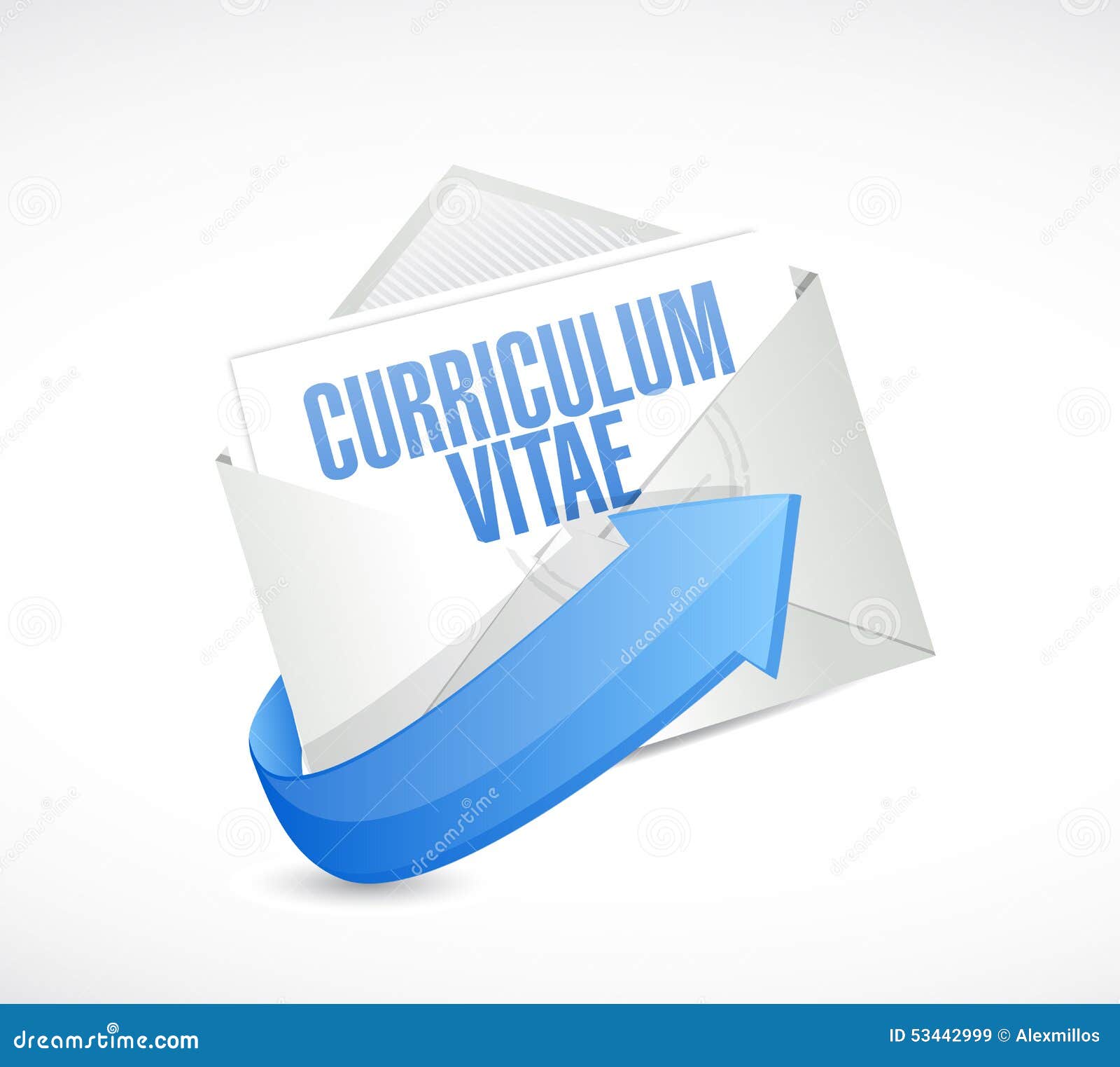 Cv, Curriculum Vitae Mail Sign Concept Stock Illustration ...