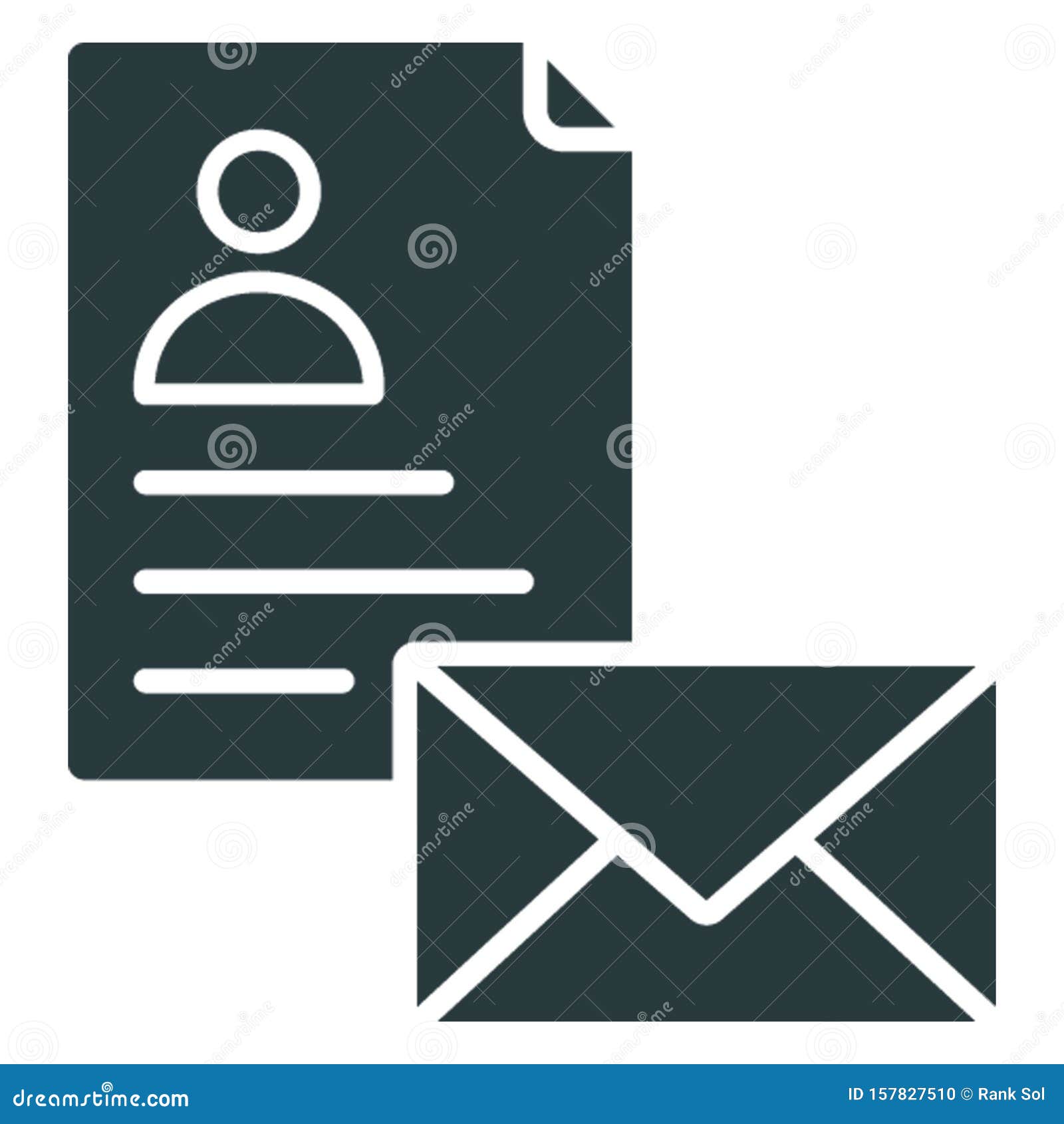 Cv, Cv by Mail . Vector Icon Which Can Easily Modify or Edit Stock ...