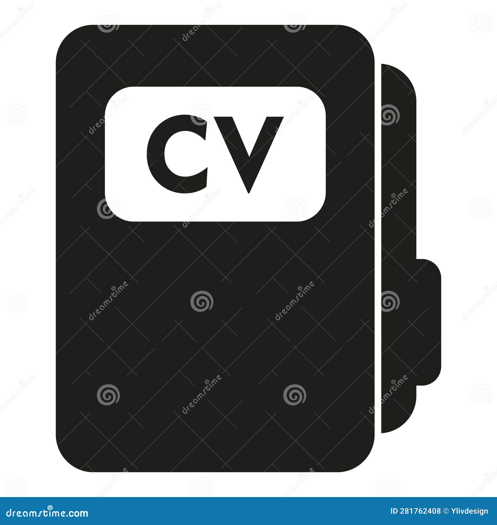 Cv Folder Icon Simple . Human Work Stock Illustration - Illustration of ...