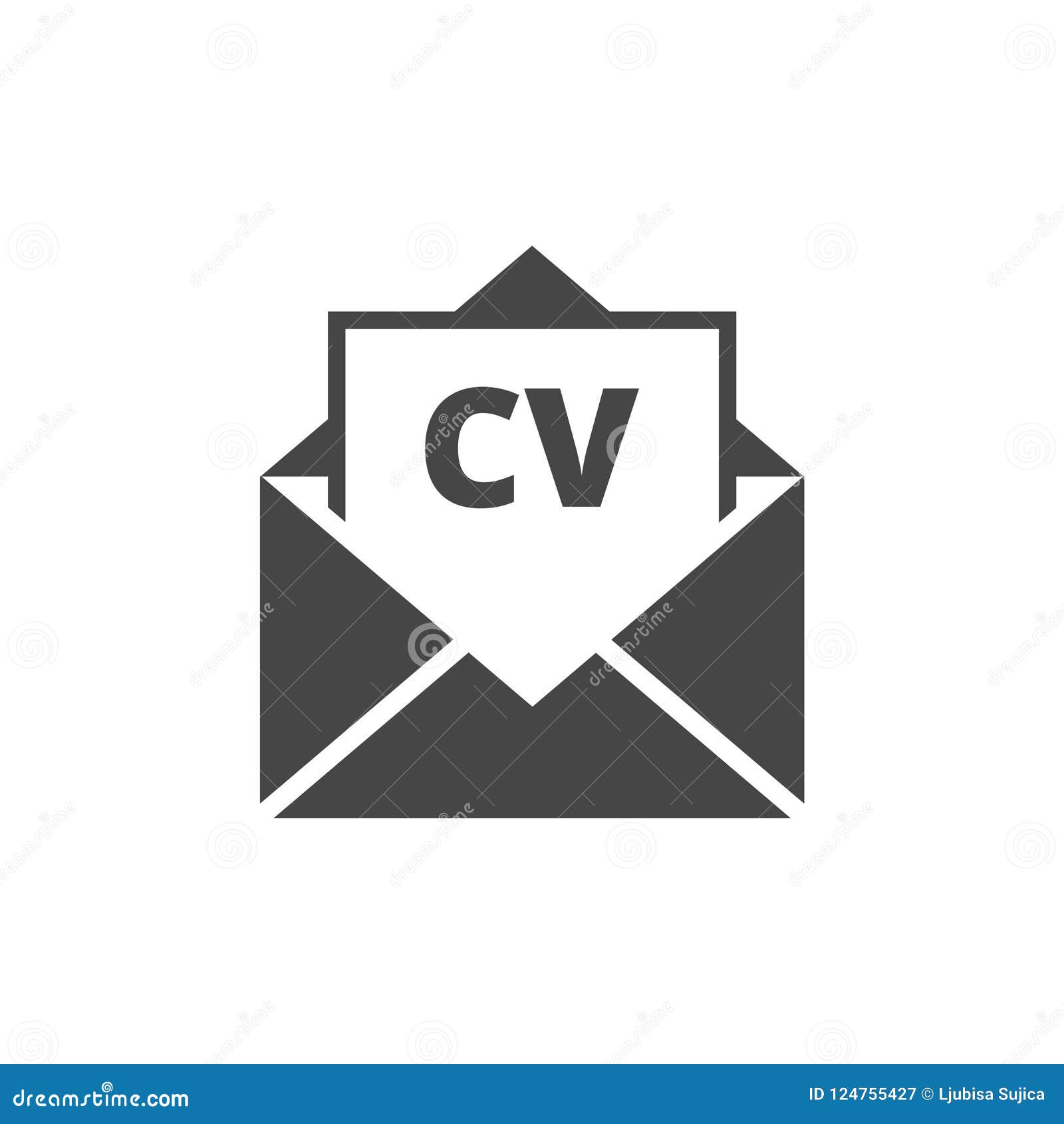 Cv-het Pictogram, Cv Hervat Pictogram Vector Illustratie - Illustration ...