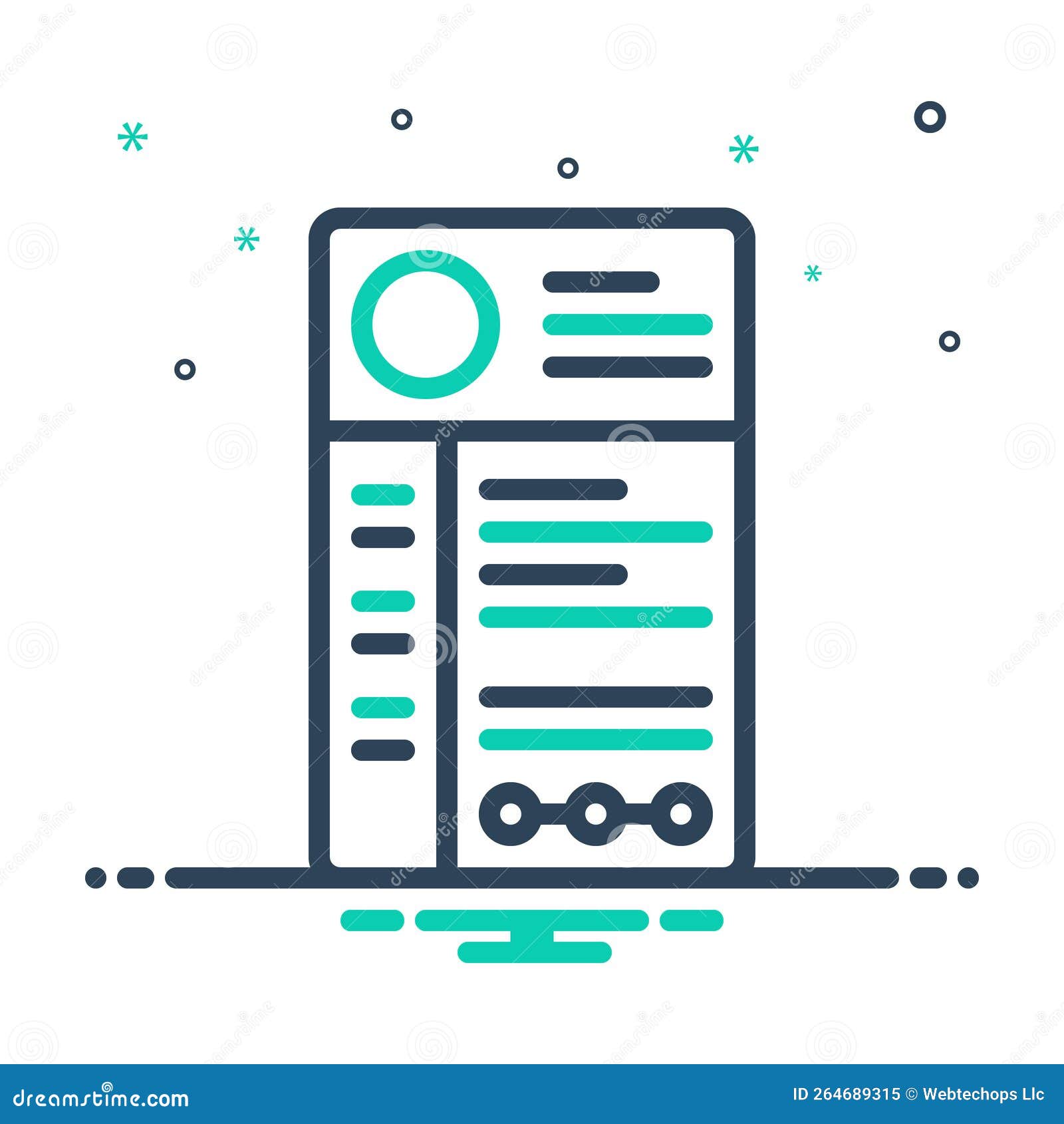 Resume Or Biodata Icon Vector Illustration | CartoonDealer.com #170404358