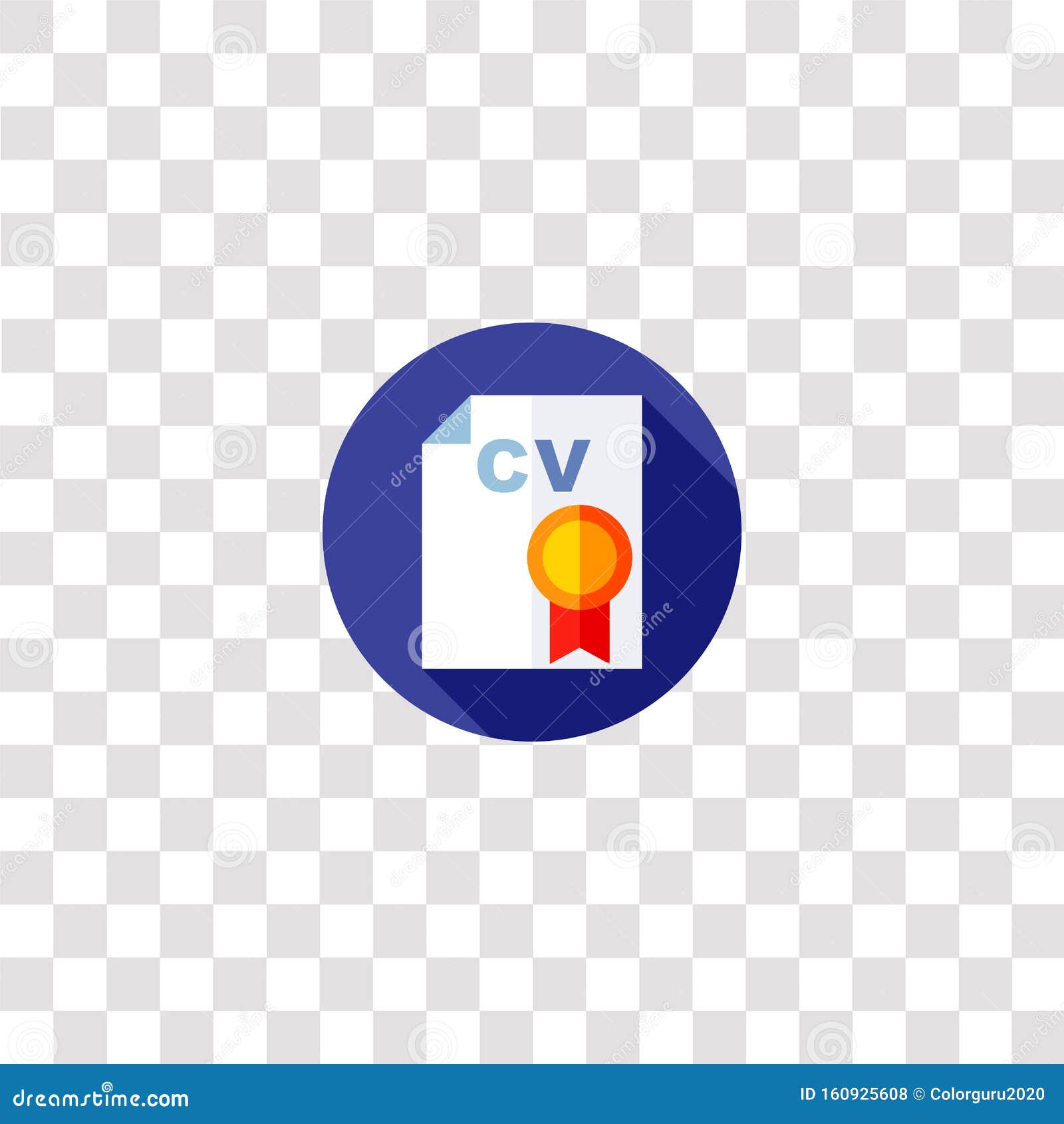 Cv Icon Sign and Symbol. Cv Color Icon for Website Design and Mobile ...