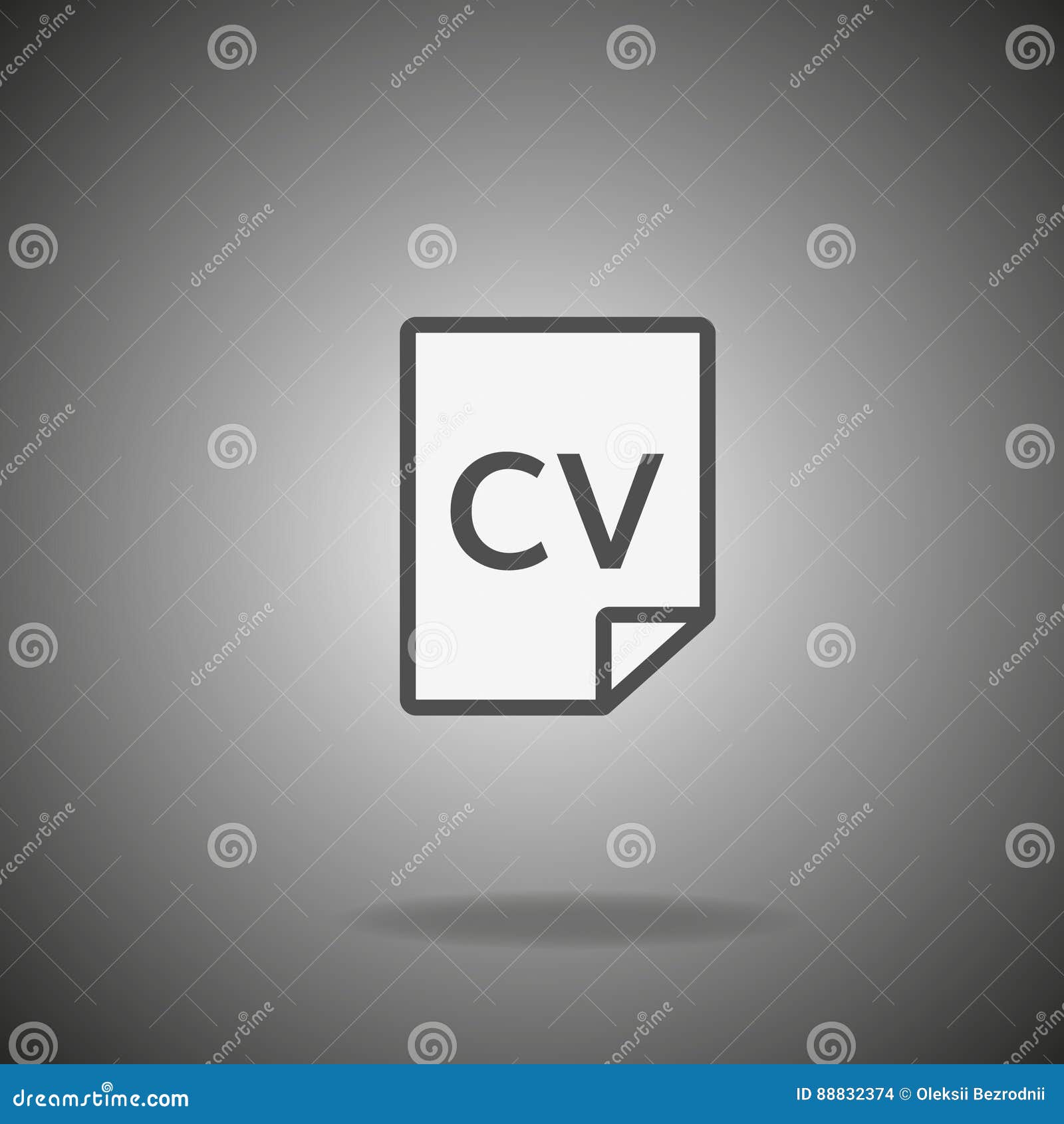 Cv-pictogramvector vector illustratie. Illustration of carrière - 88832374